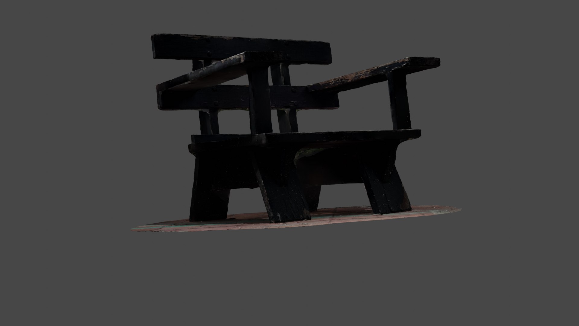 Wooden Chair Destroyed By Nature 3D Model - TurboSquid 2127071