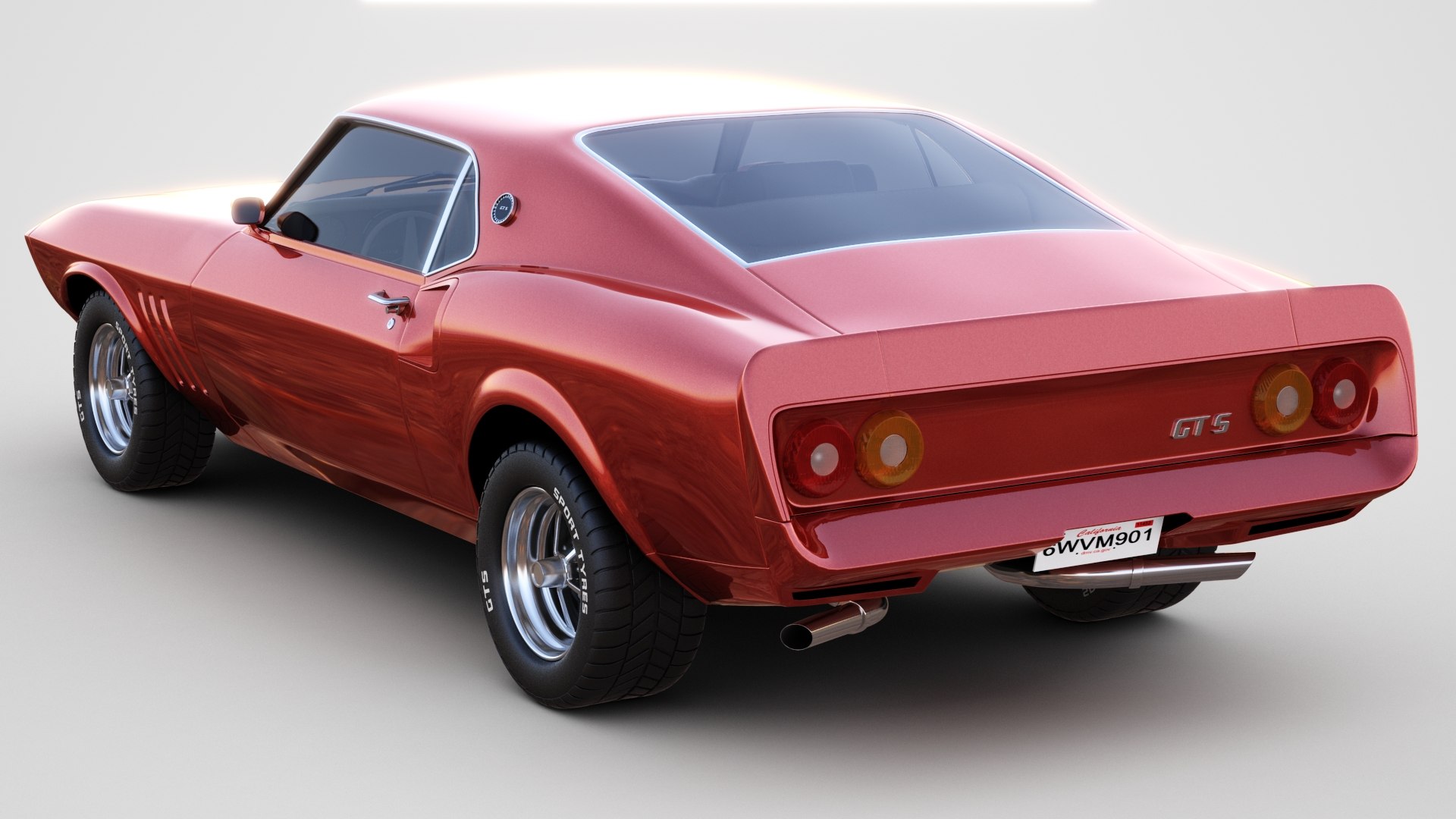 3D American Muscle Car - TurboSquid 1628130