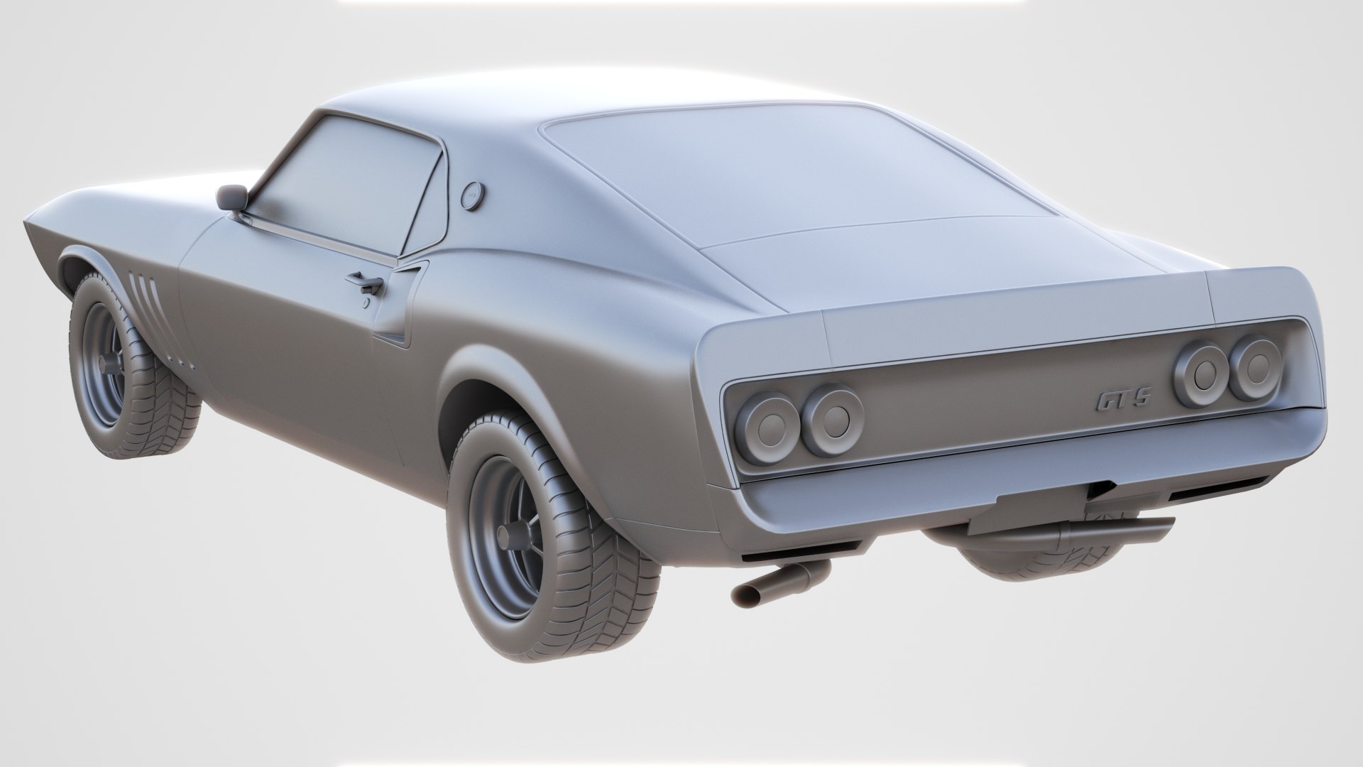 3D American Muscle Car - TurboSquid 1628130
