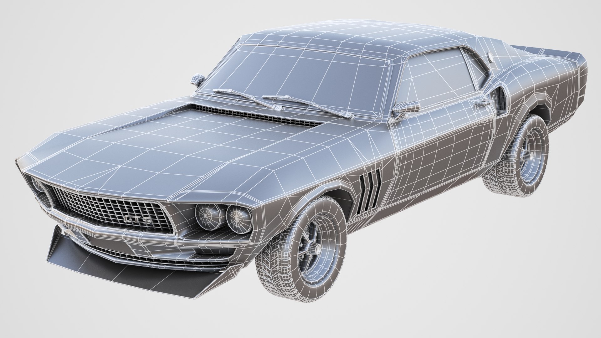 3D American Muscle Car - TurboSquid 1628130