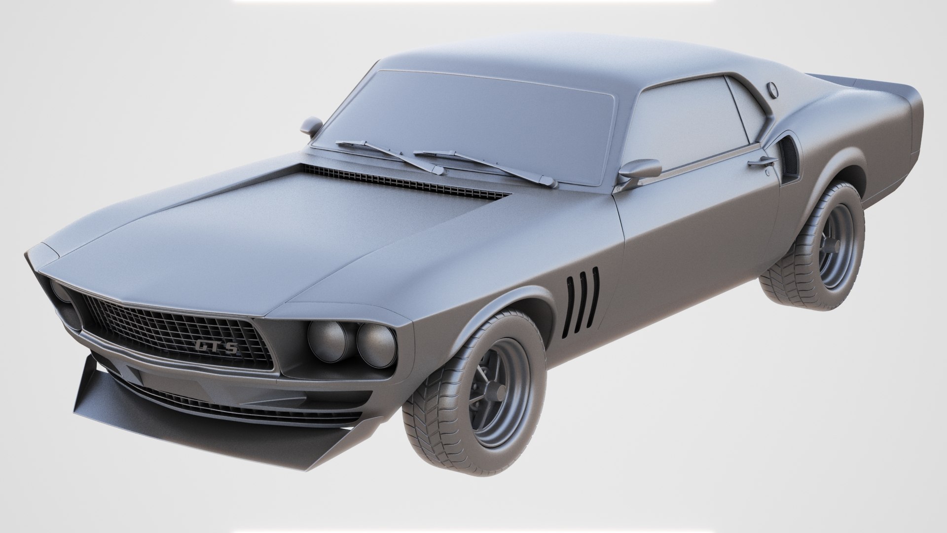 3D American Muscle Car - TurboSquid 1628130
