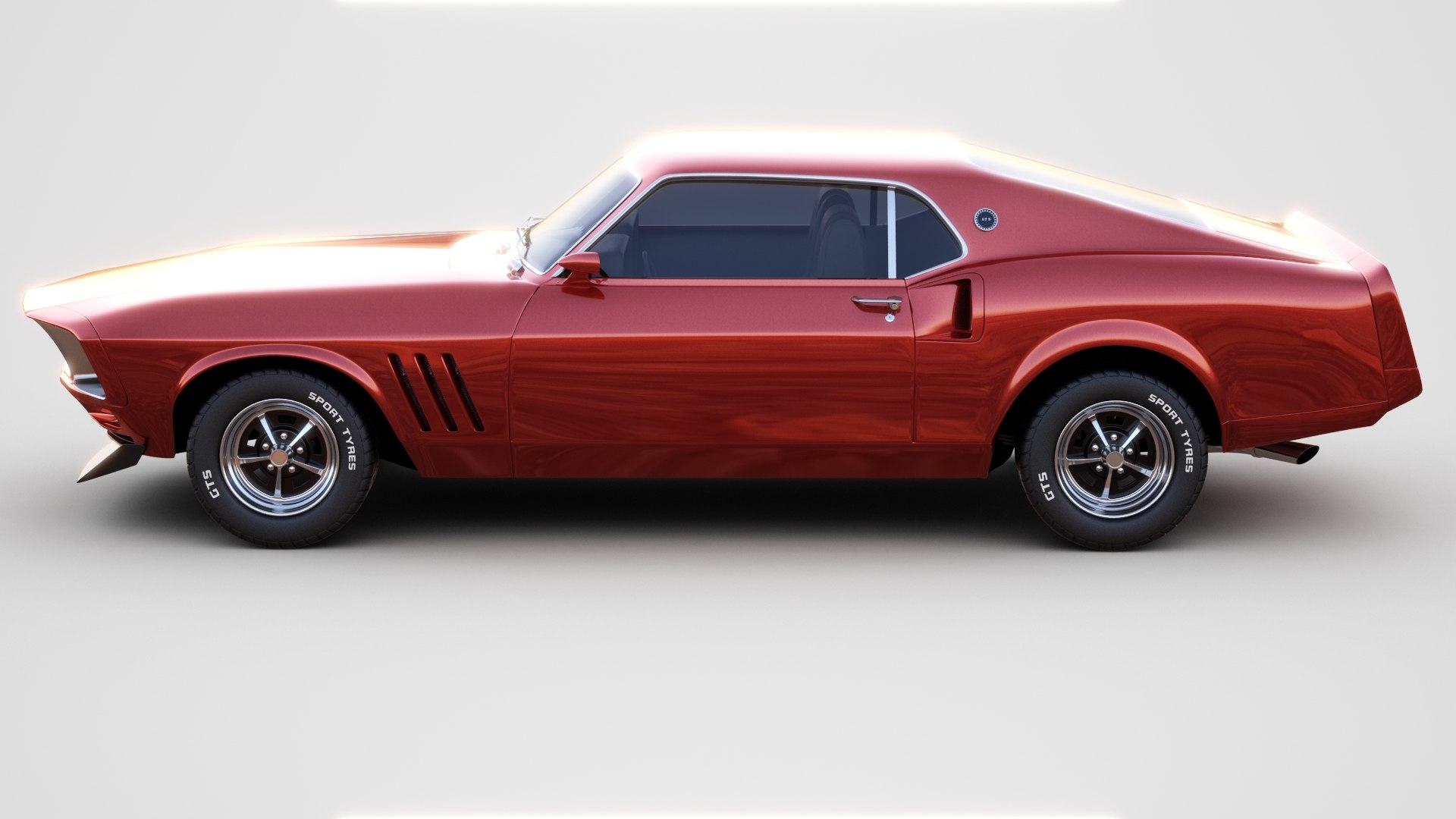 3D American Muscle Car - TurboSquid 1628130