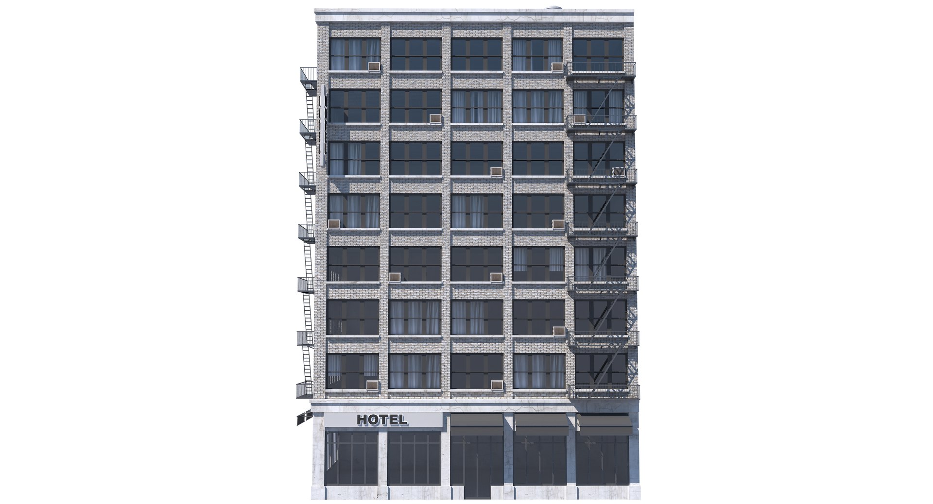 Hotels Building 3D - TurboSquid 1481941