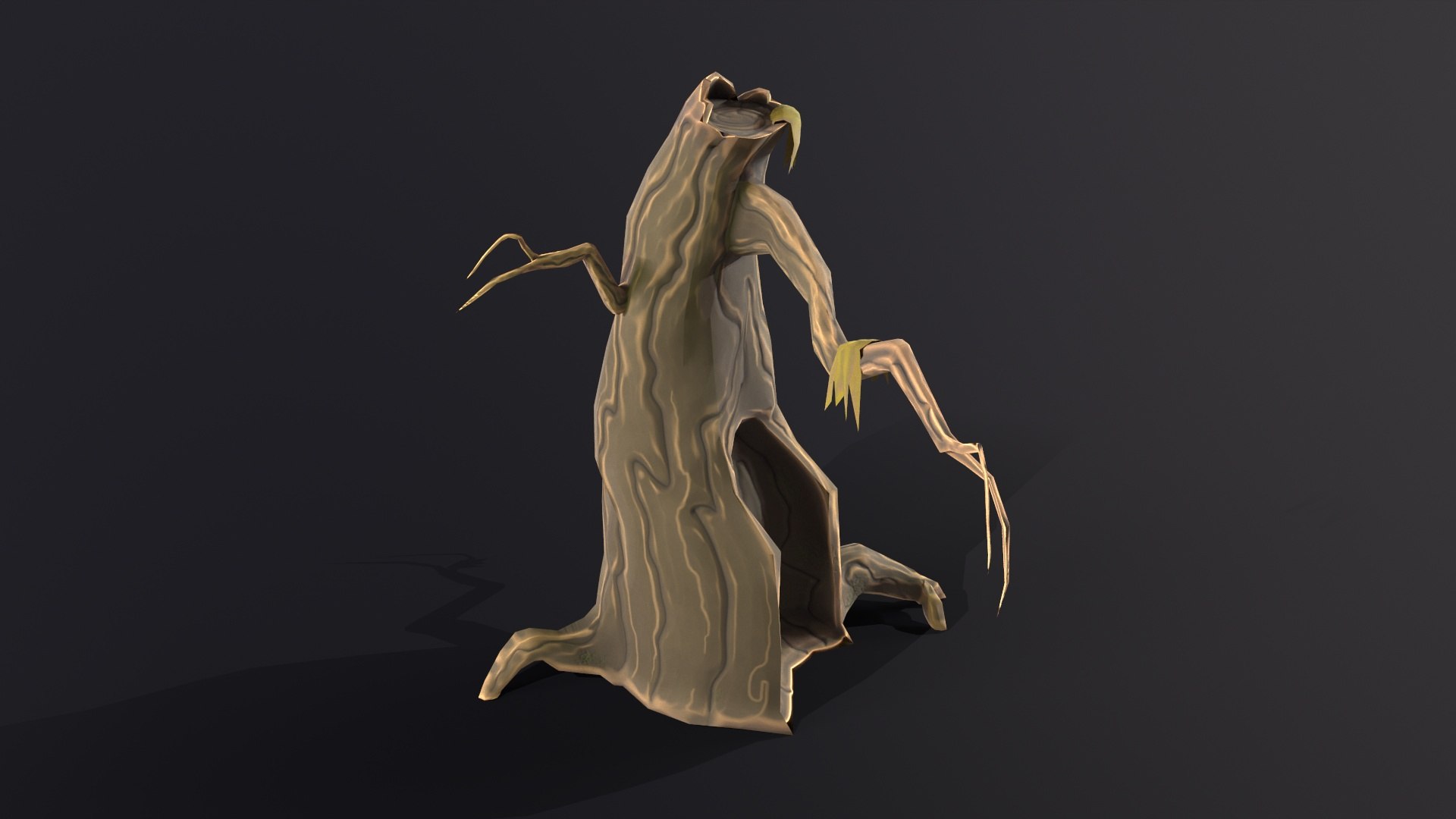 3D Stylized Magic Old Hollow Tree Fantasy Game Ready Asset Low-poly 3D ...