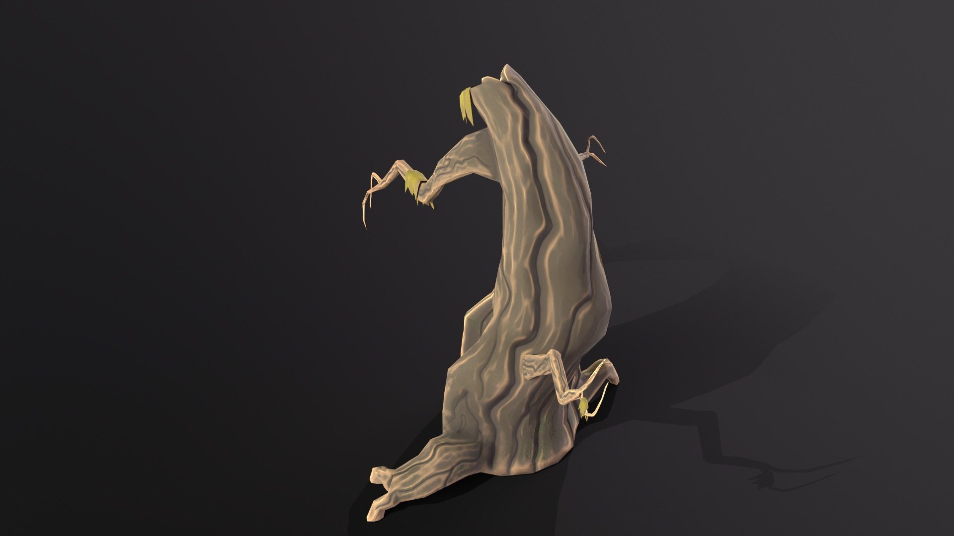 3D Stylized Magic Old Hollow Tree Fantasy Game Ready Asset Low-poly 3D ...