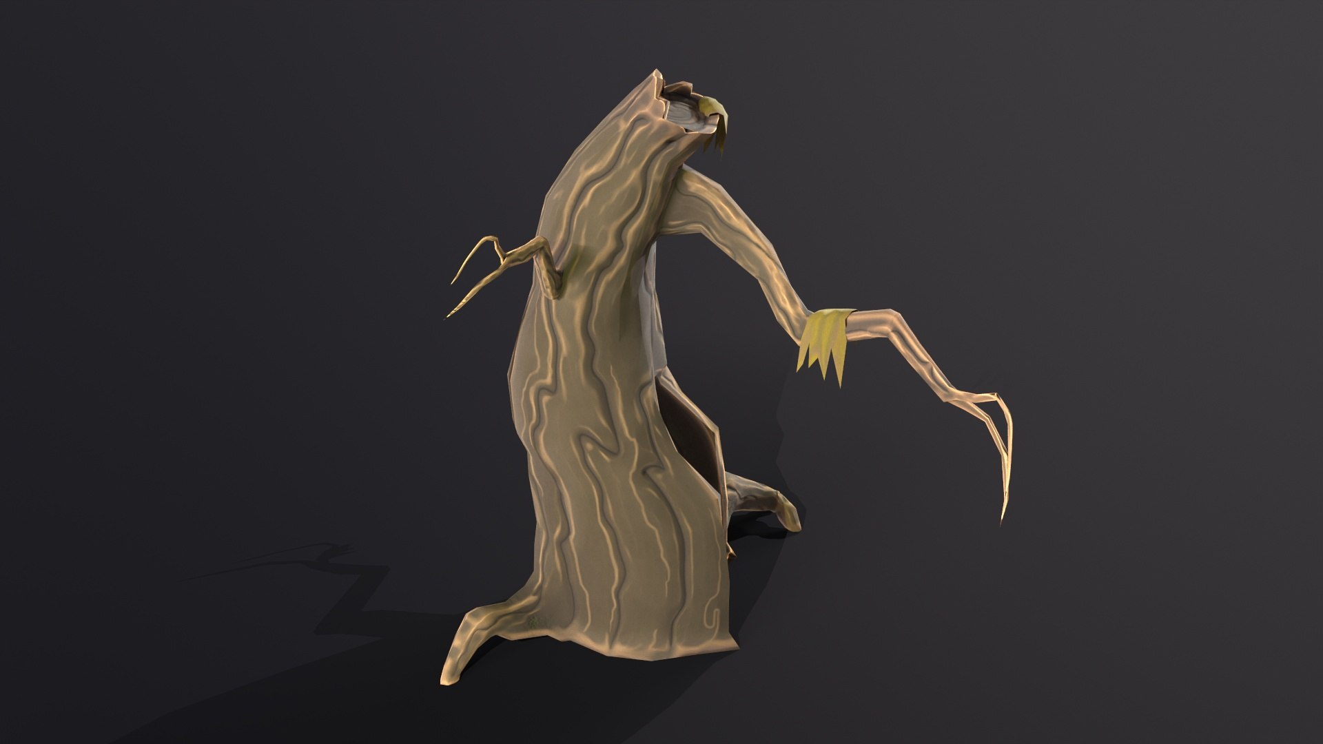 3D Stylized magic old hollow tree fantasy game ready asset Low-poly 3D ...