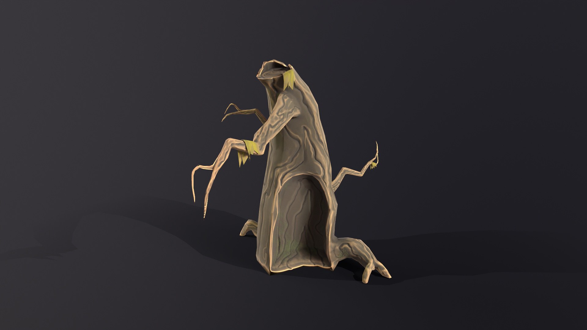 3D Stylized Magic Old Hollow Tree Fantasy Game Ready Asset Low-poly 3D ...