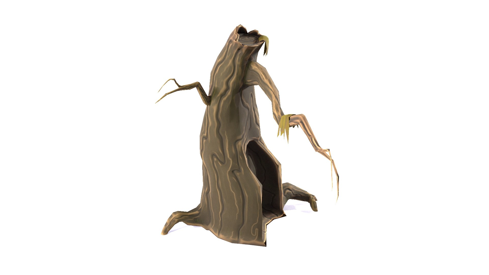 3D Stylized Magic Old Hollow Tree Fantasy Game Ready Asset Low-poly 3D ...