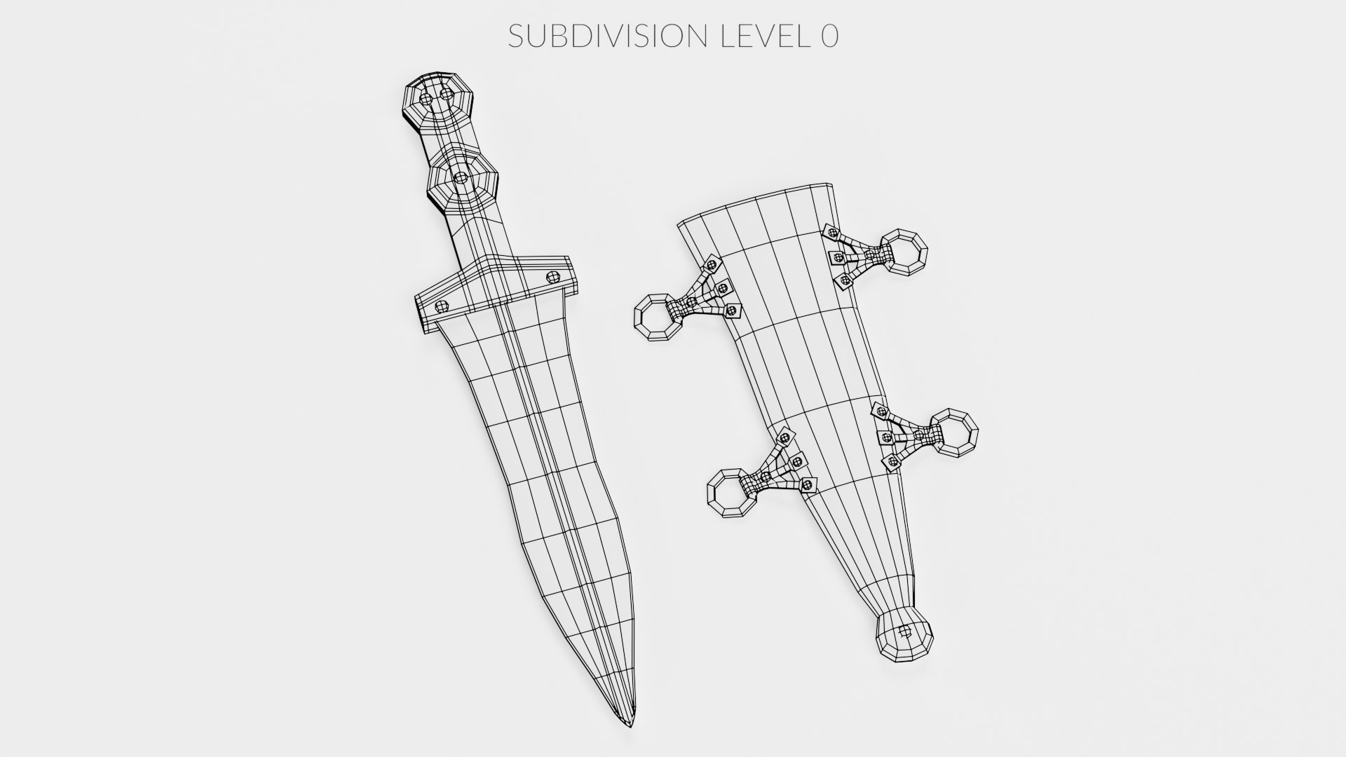 Roman Dagger with Sheath model - TurboSquid 1883310