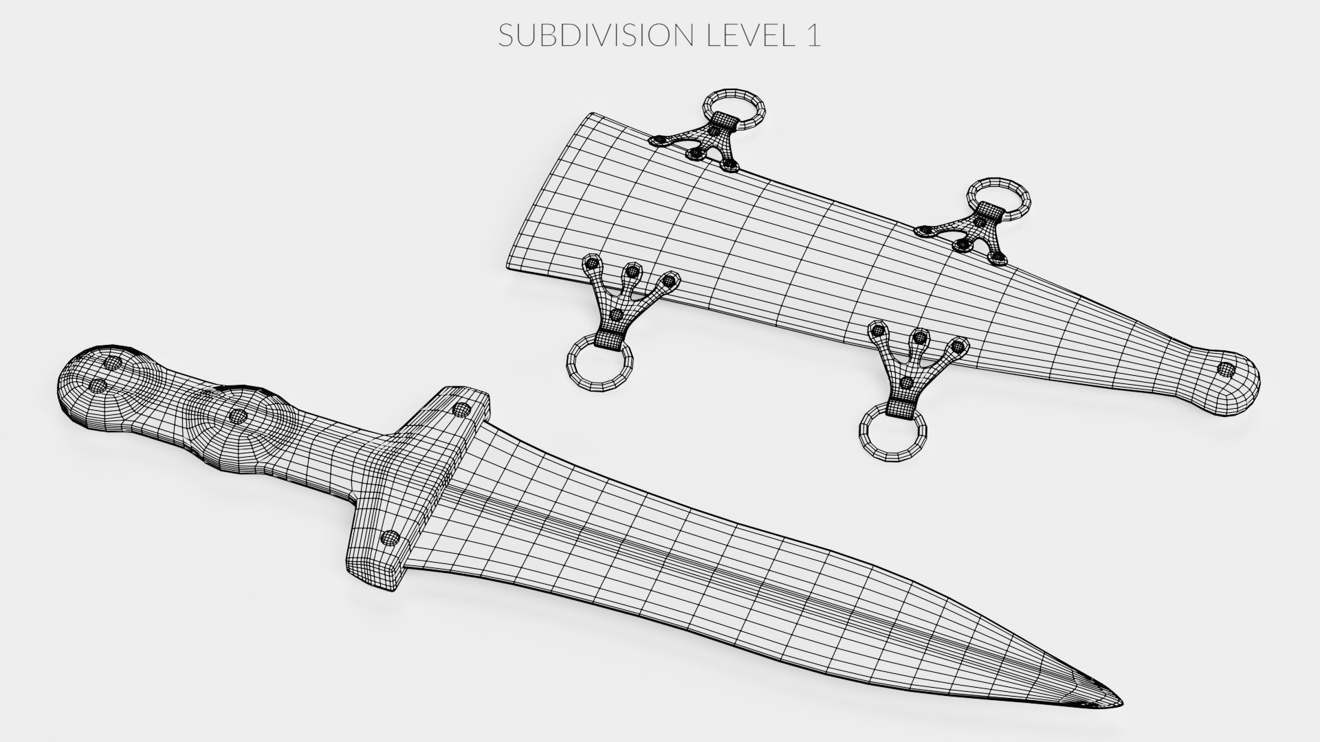 Roman Dagger with Sheath model - TurboSquid 1883310