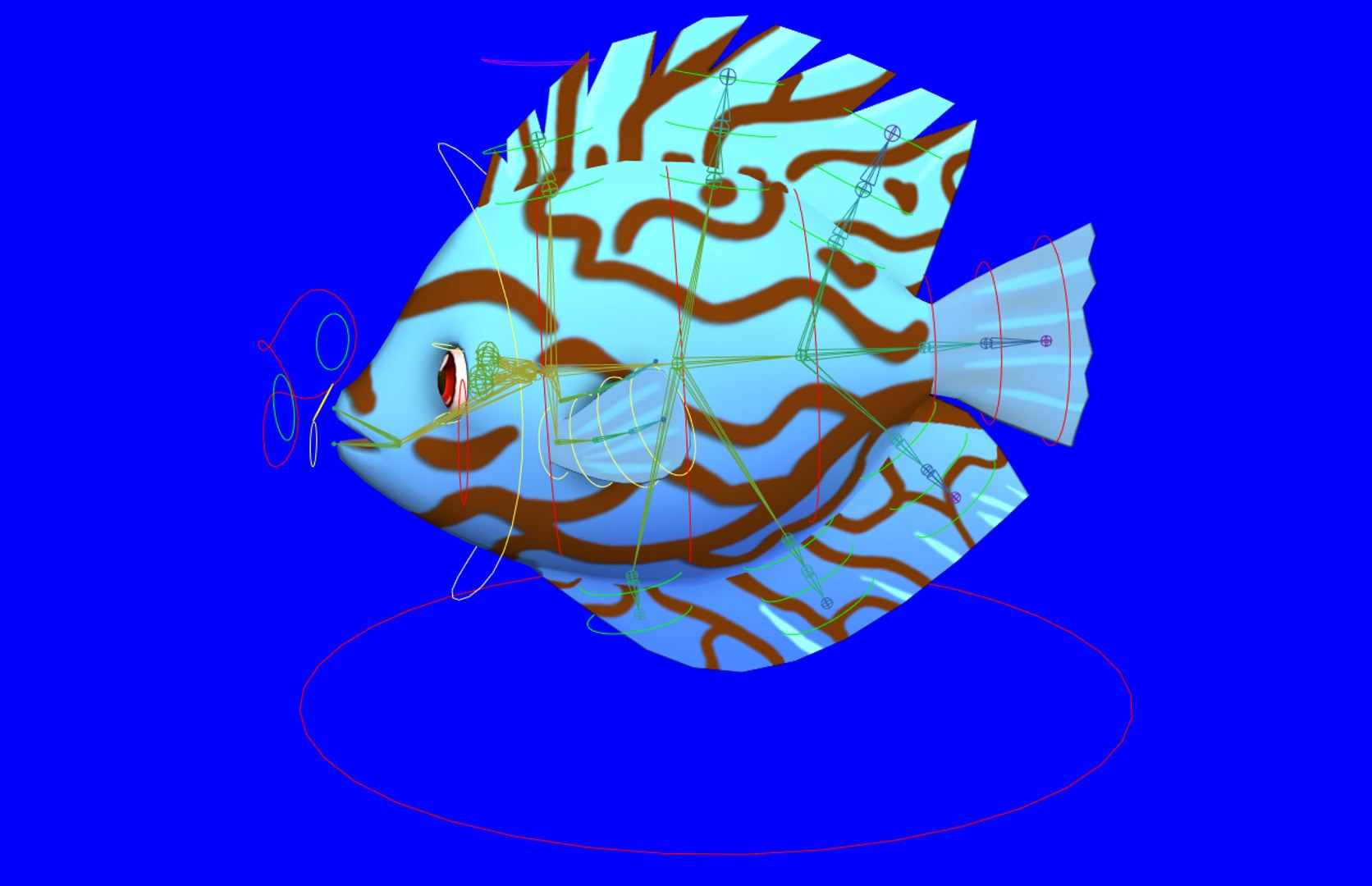 Blue Discus Fish Toon Model - TurboSquid 1586339