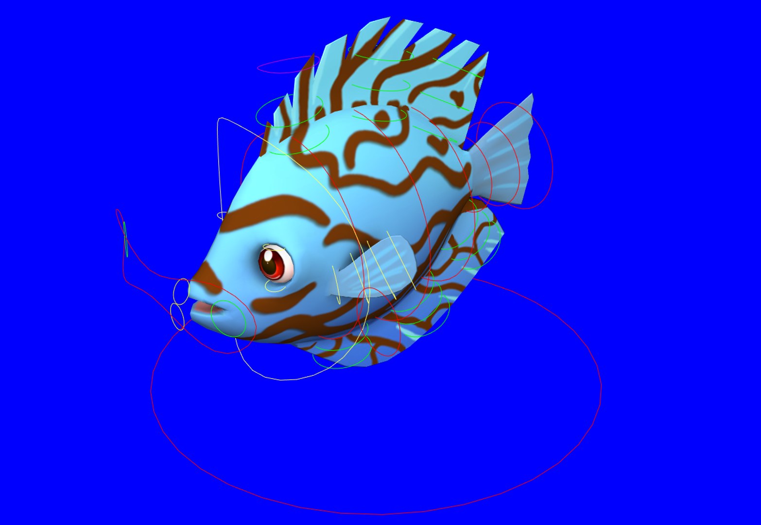 Blue Discus Fish Toon Model - TurboSquid 1586339