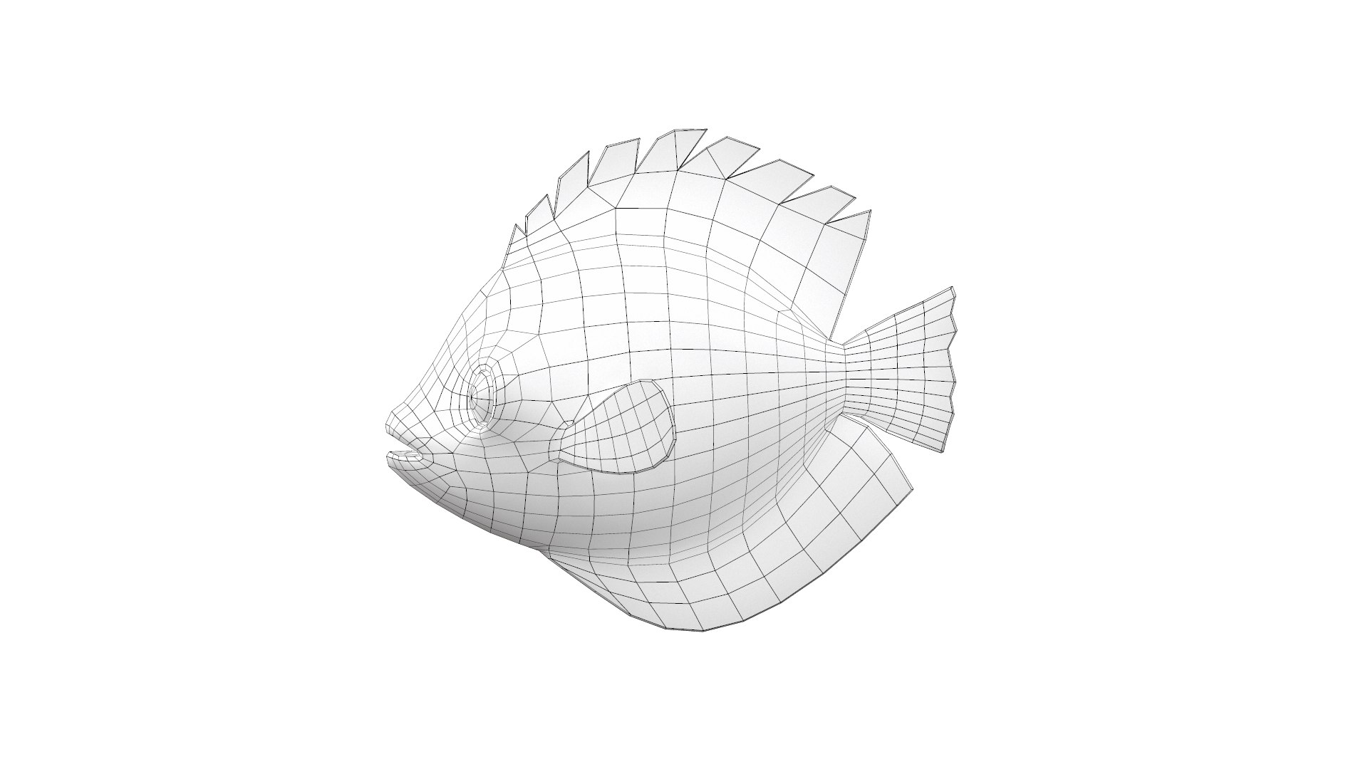 Blue Discus Fish Toon Model - TurboSquid 1586339