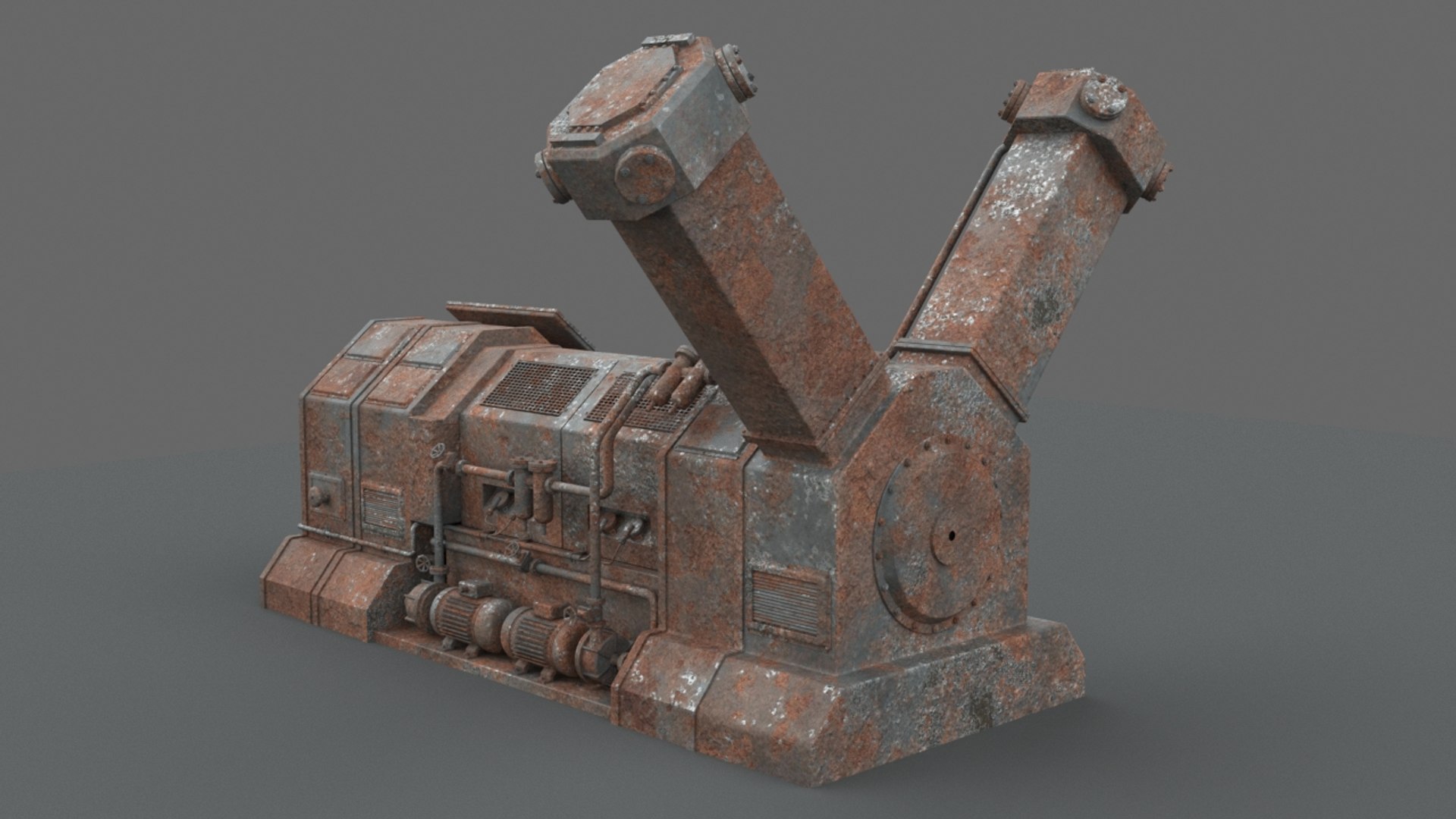 Rusted Machinery Device 3D Model - TurboSquid 1377541