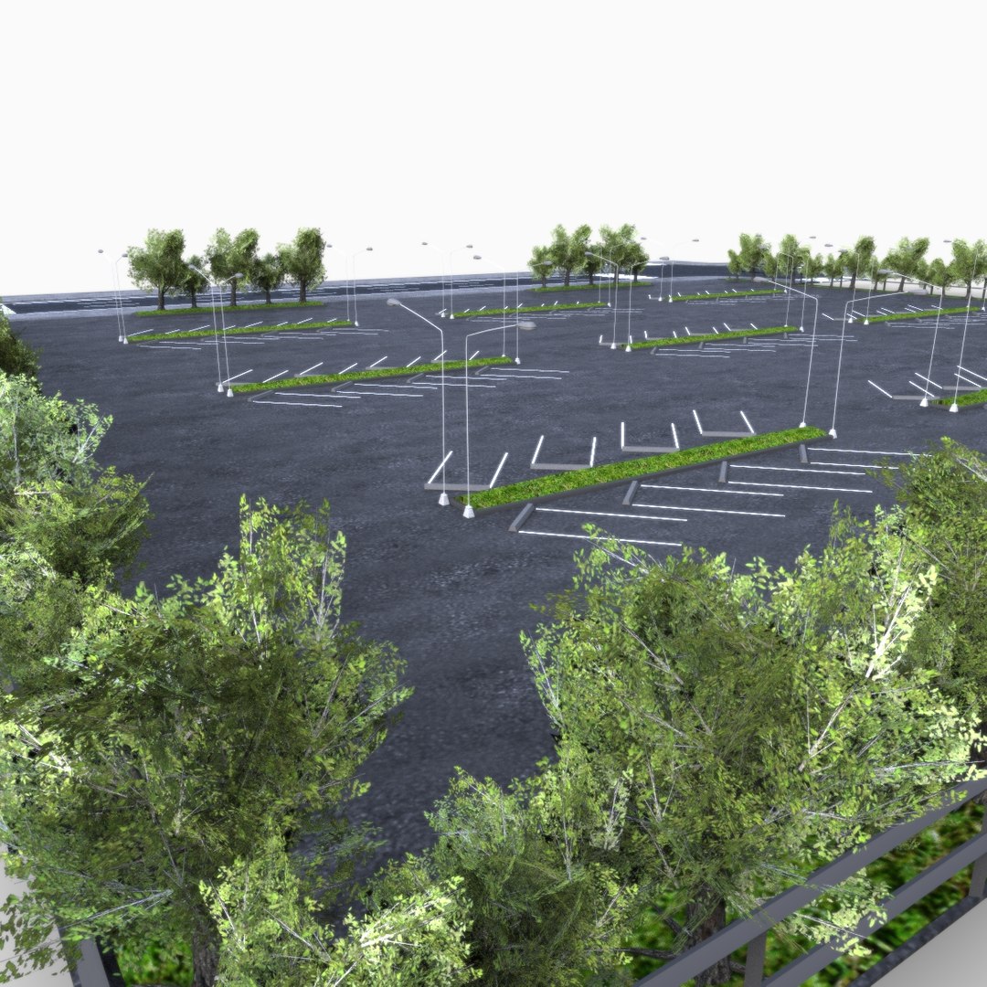 3d Parking Lot Area Model