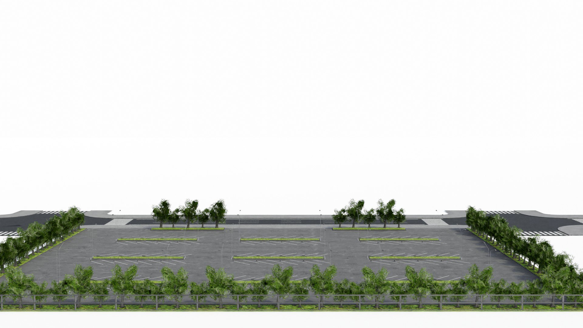 3d Parking Lot Area Model