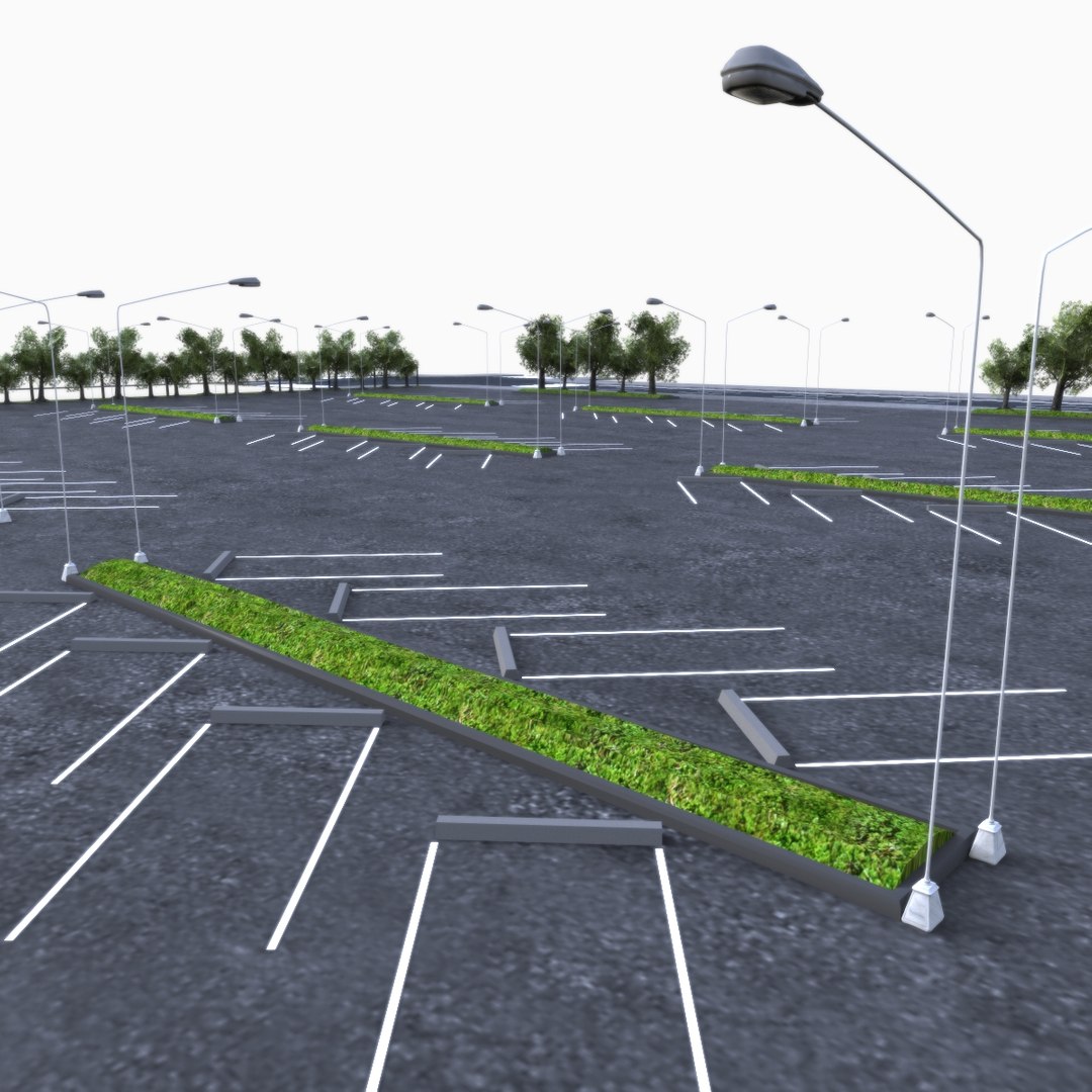 3d Parking Lot Area Model