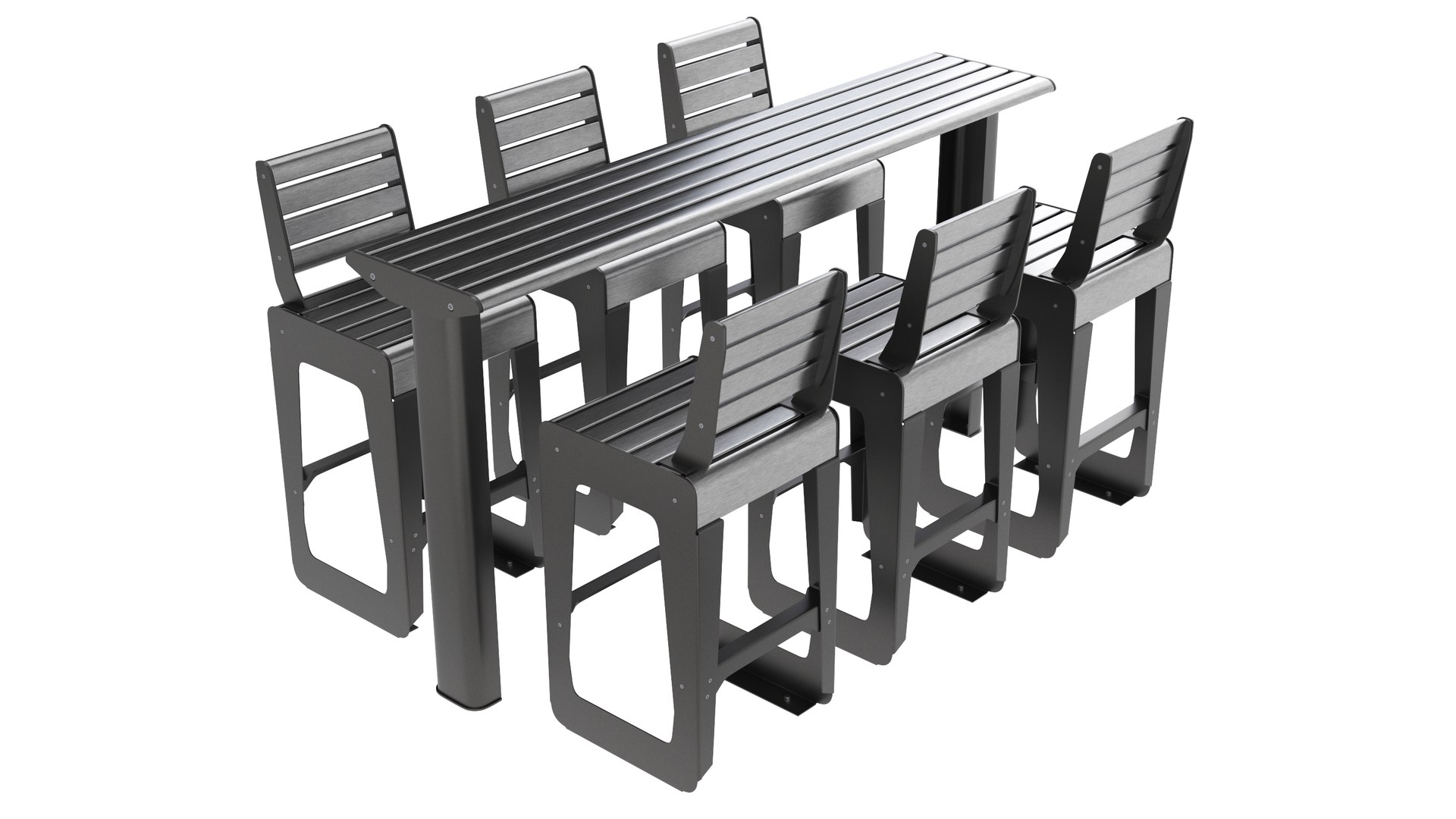 Park Furniture Set 3D Model - TurboSquid 2197386