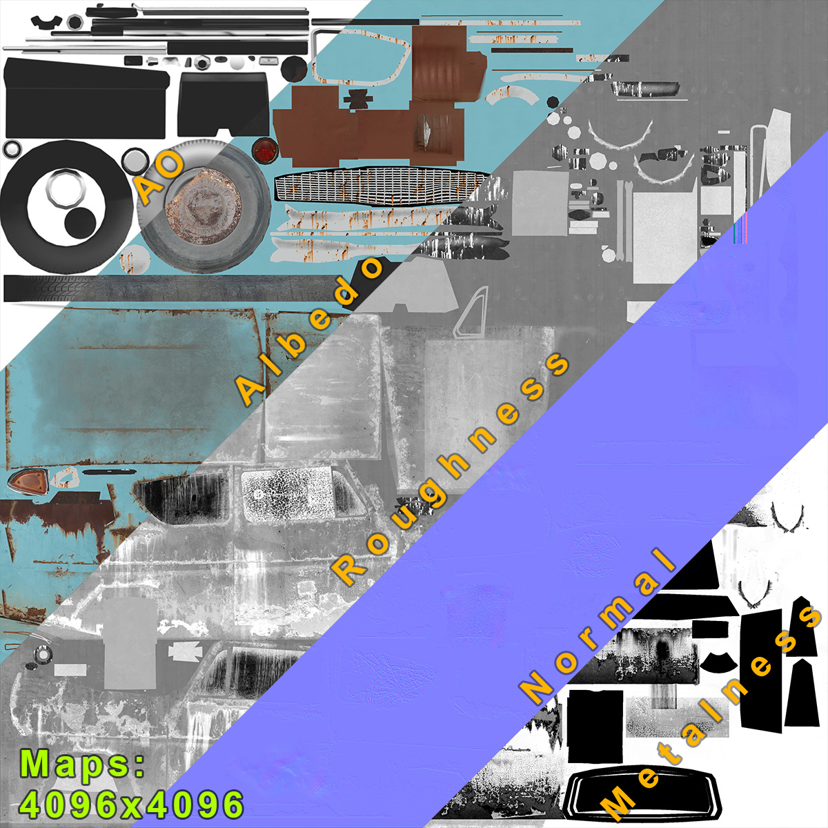 3D low-poly rusty anglia - TurboSquid 1291737