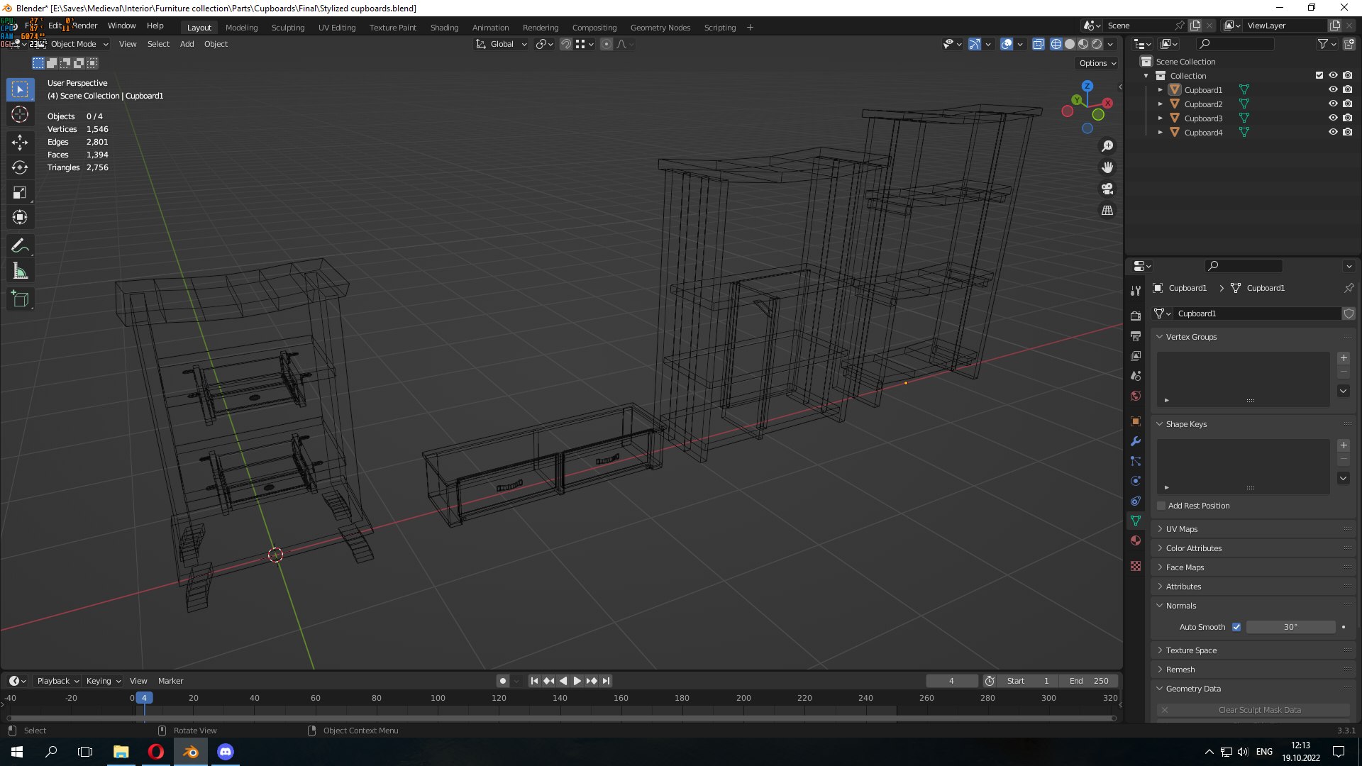 Stylized Cupboard Packblend 3D Model - TurboSquid 2083246