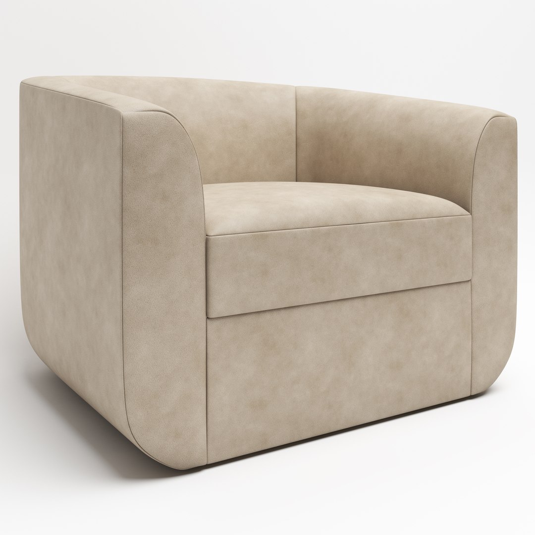 3D Model ARIA LEATHER SWIVEL CHAIR - TurboSquid 2238247