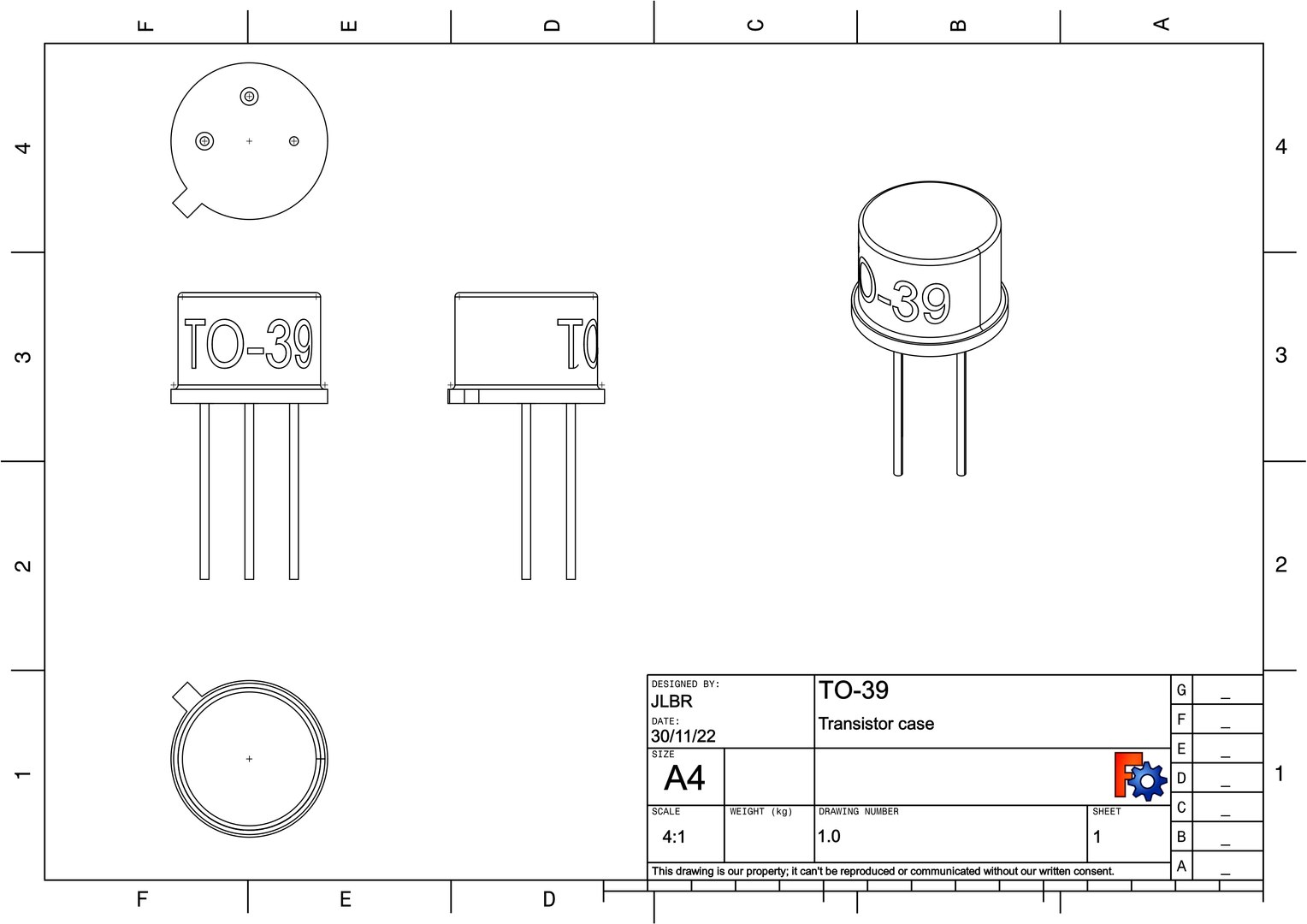 3D Model TO39 Transistor Case - TurboSquid 1999110