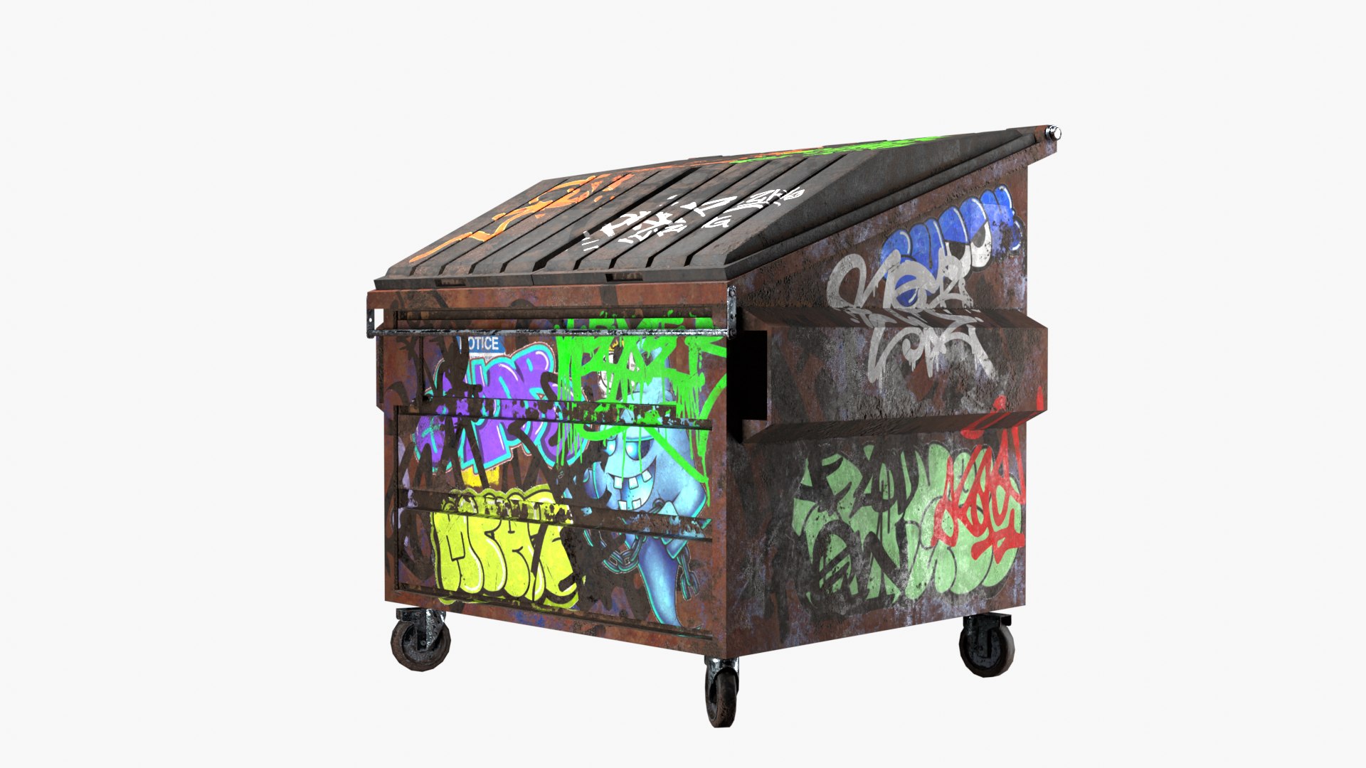 Blue Dumpsters Collection 3D Model - TurboSquid 2172130