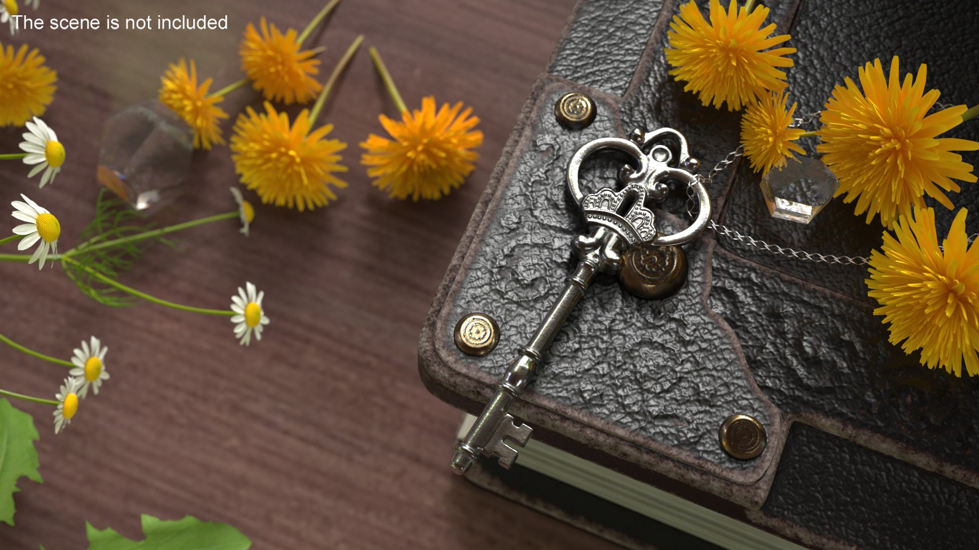 3D Decorative Skeleton Key Silver - TurboSquid 2246320