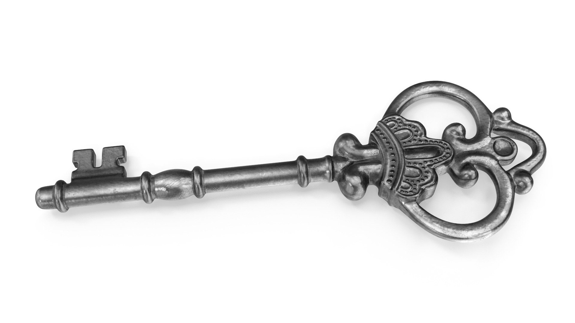 3D Decorative Skeleton Key Silver - TurboSquid 2246320