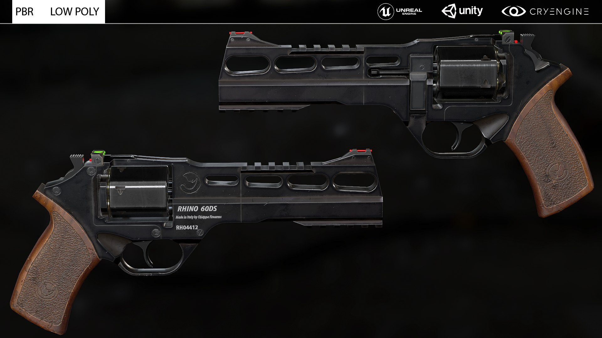 Rhino 60ds Black Pbr 3D Model - TurboSquid 1540284