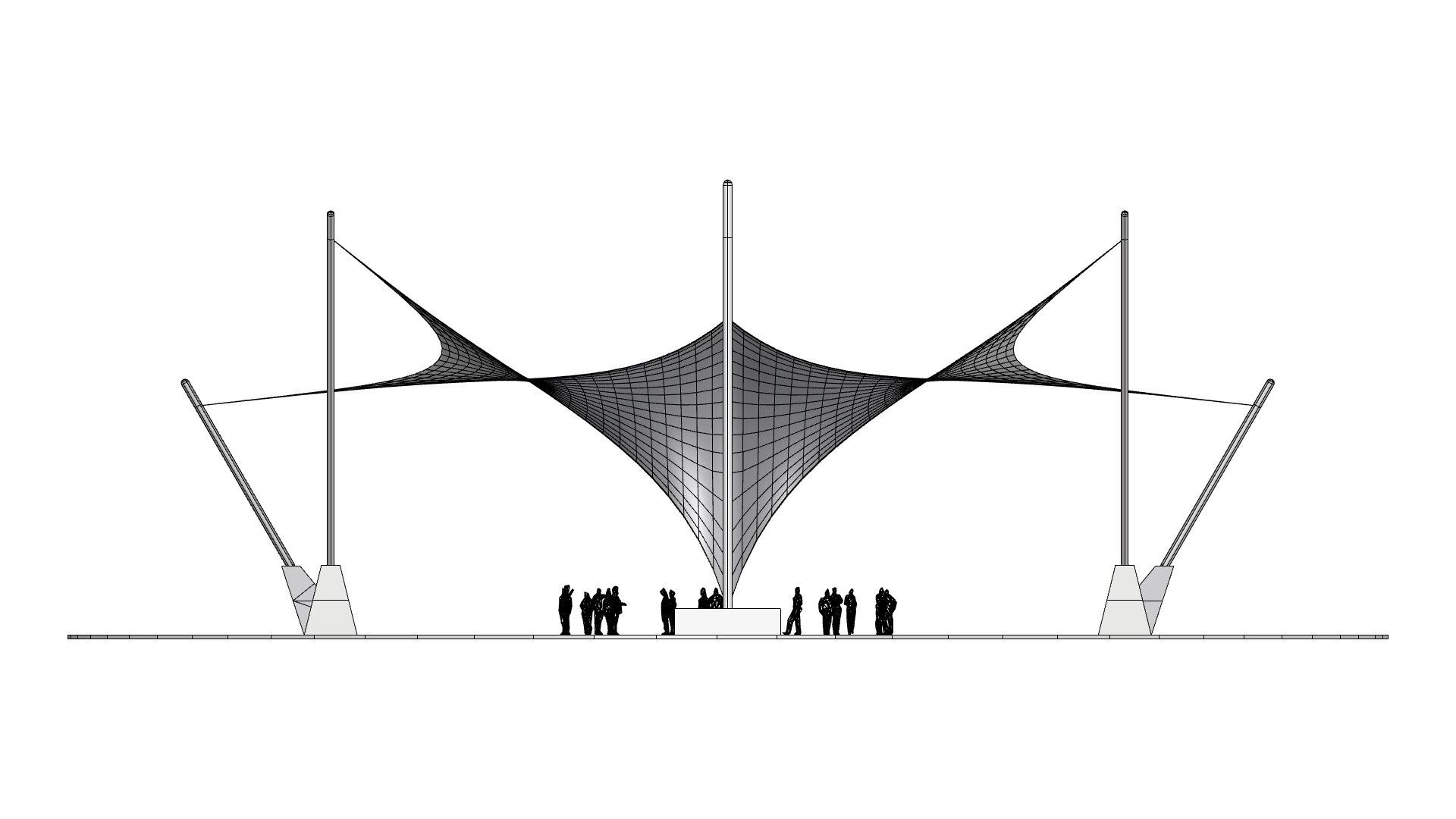 3D Tensile Structure Canopy 15 - TurboSquid 2249925