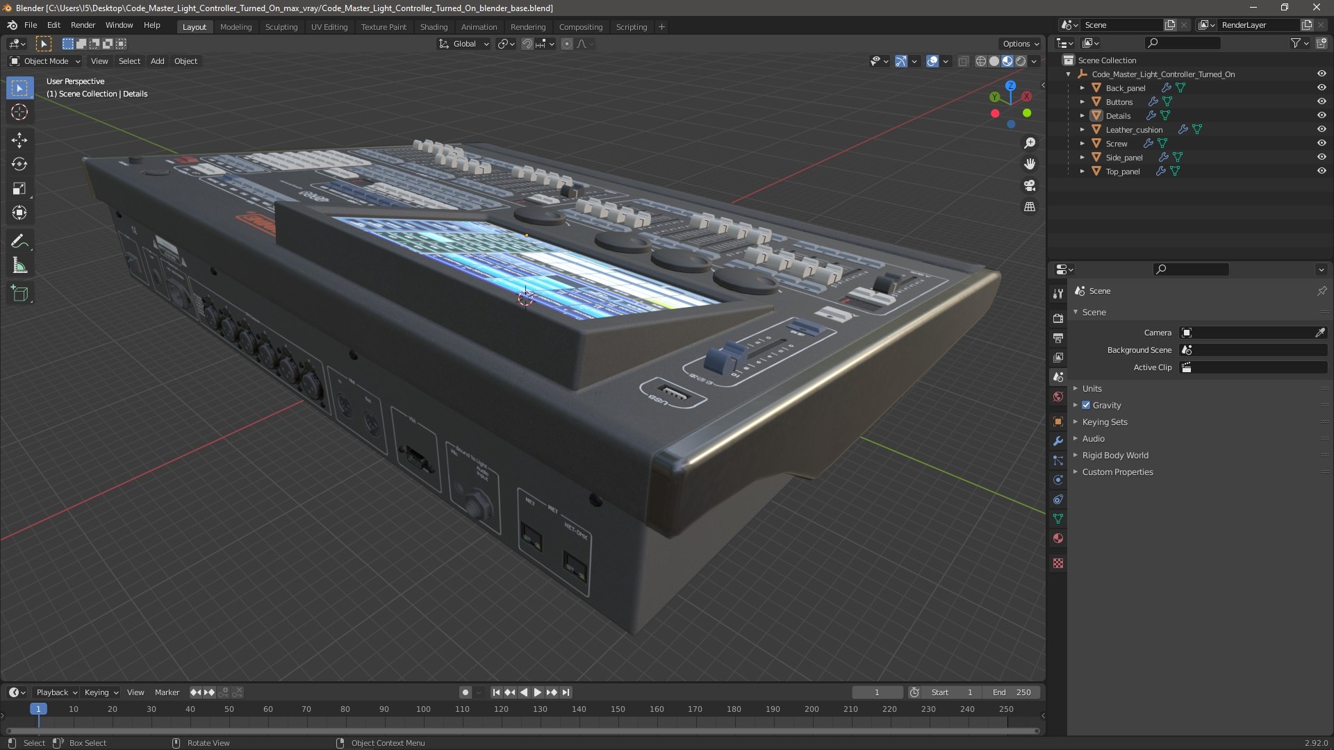 3D Code Master Light Controller Turned On Model - TurboSquid 2203315