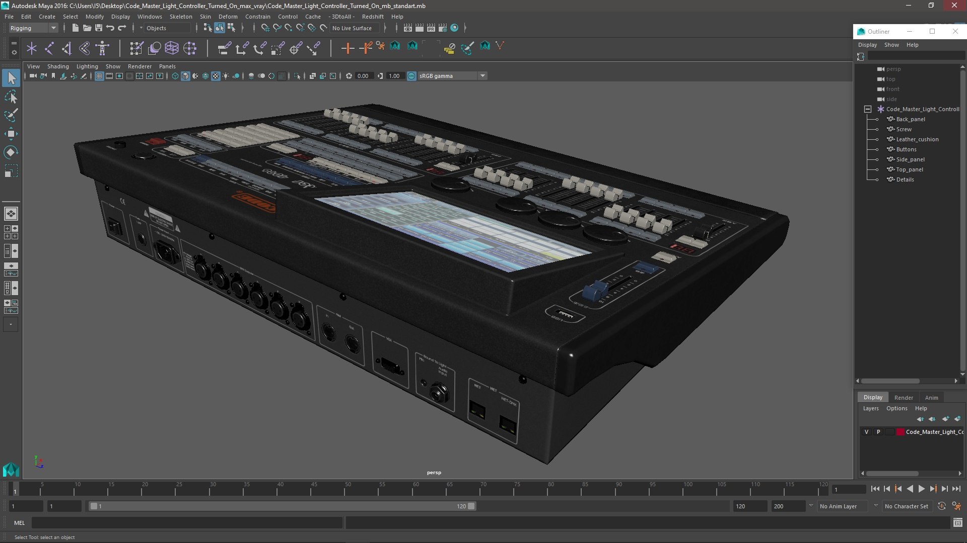 3D Code Master Light Controller Turned On Model - TurboSquid 2203315