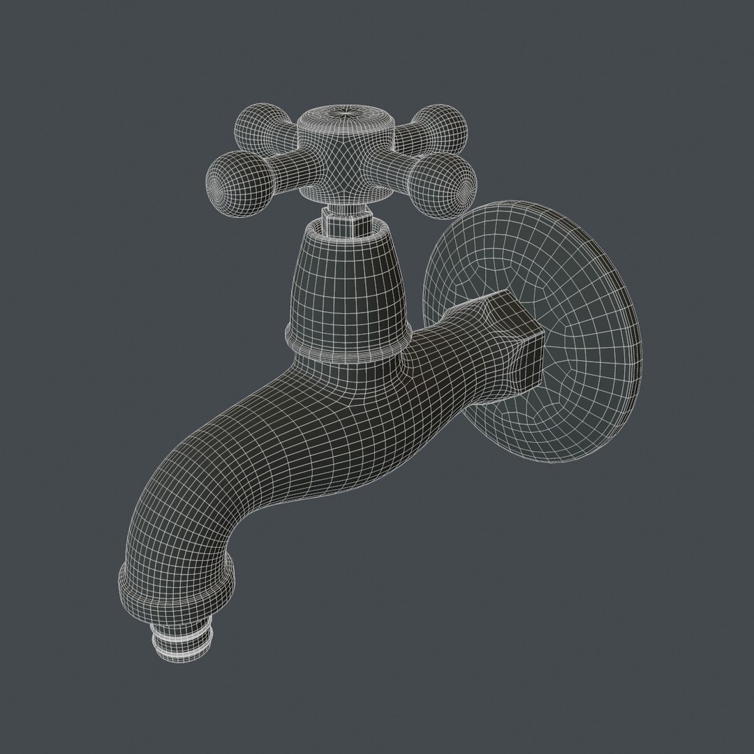 3d Antique Water Tap