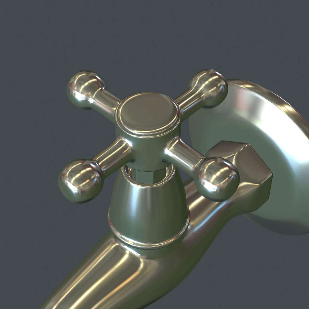 3d Antique Water Tap