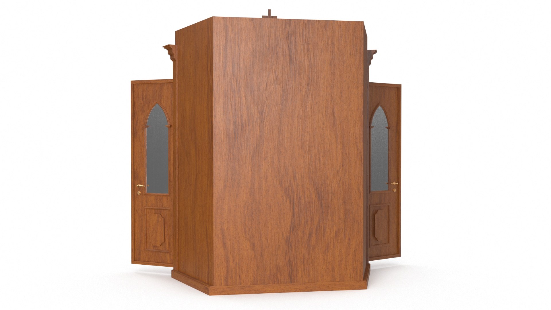 3D Church Confessional Booth Open - TurboSquid 2240457