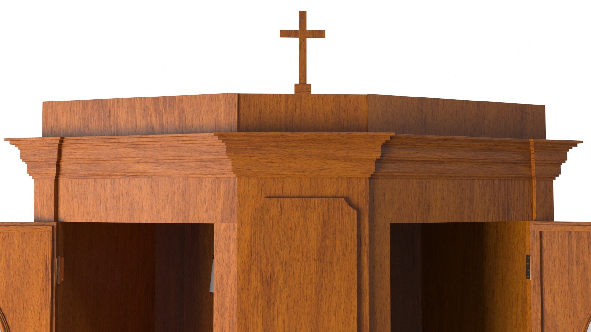 3D Church Confessional Booth Open - TurboSquid 2240457