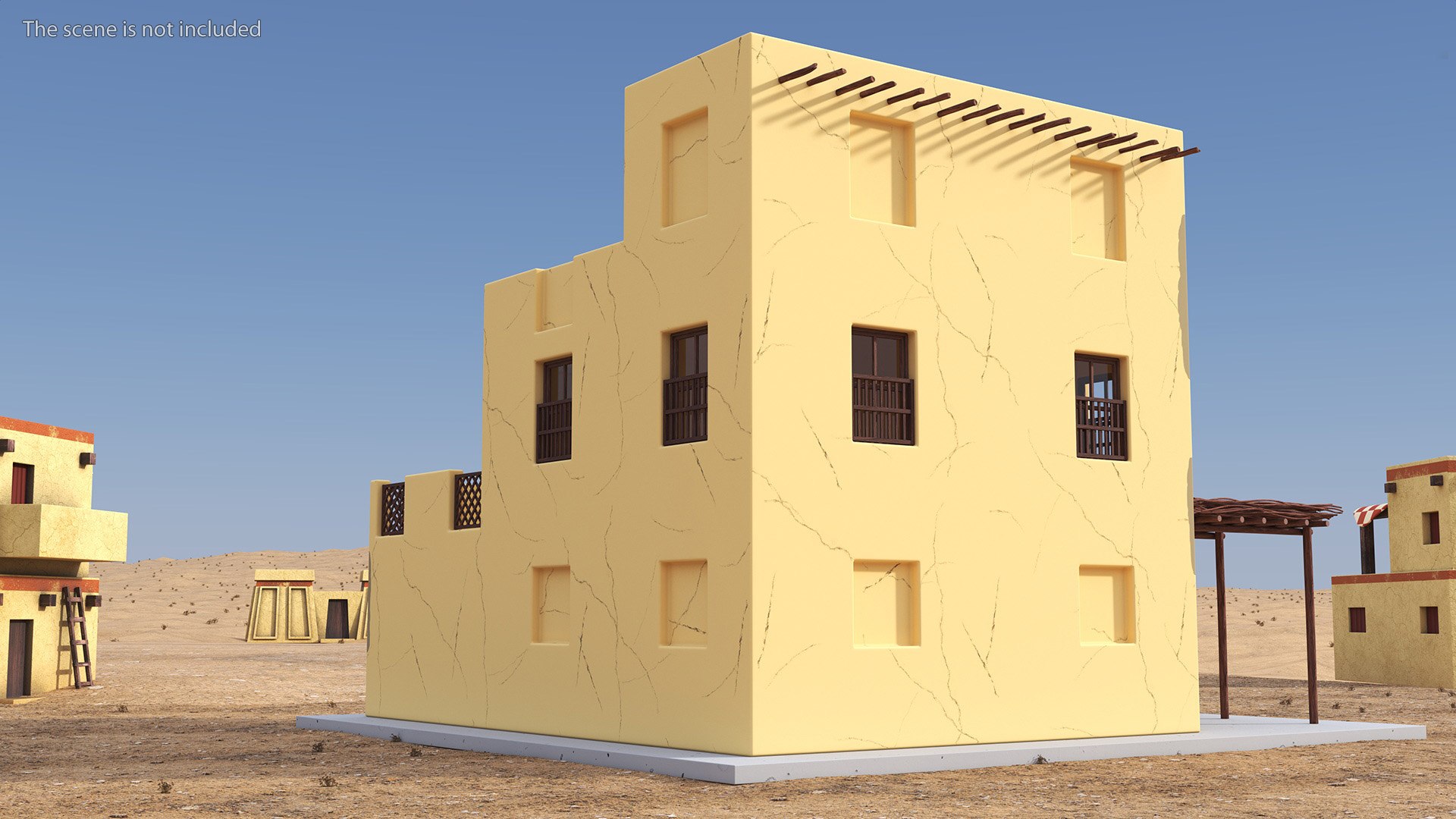 Cartoon Arabian Traditional House With Canopy 3D Model - TurboSquid 2277739