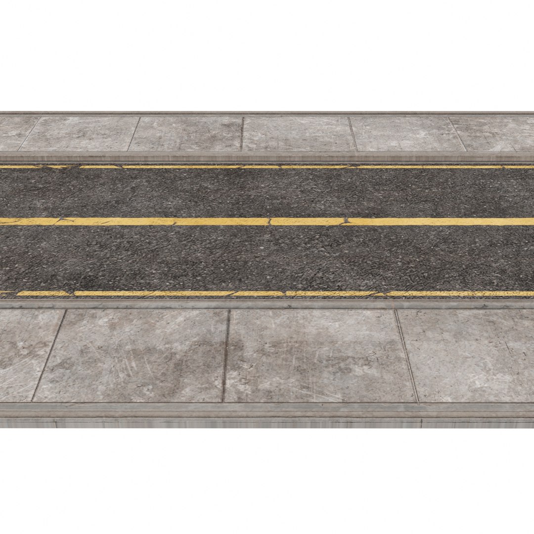 Asphalt Road 3D Model - TurboSquid 1610727