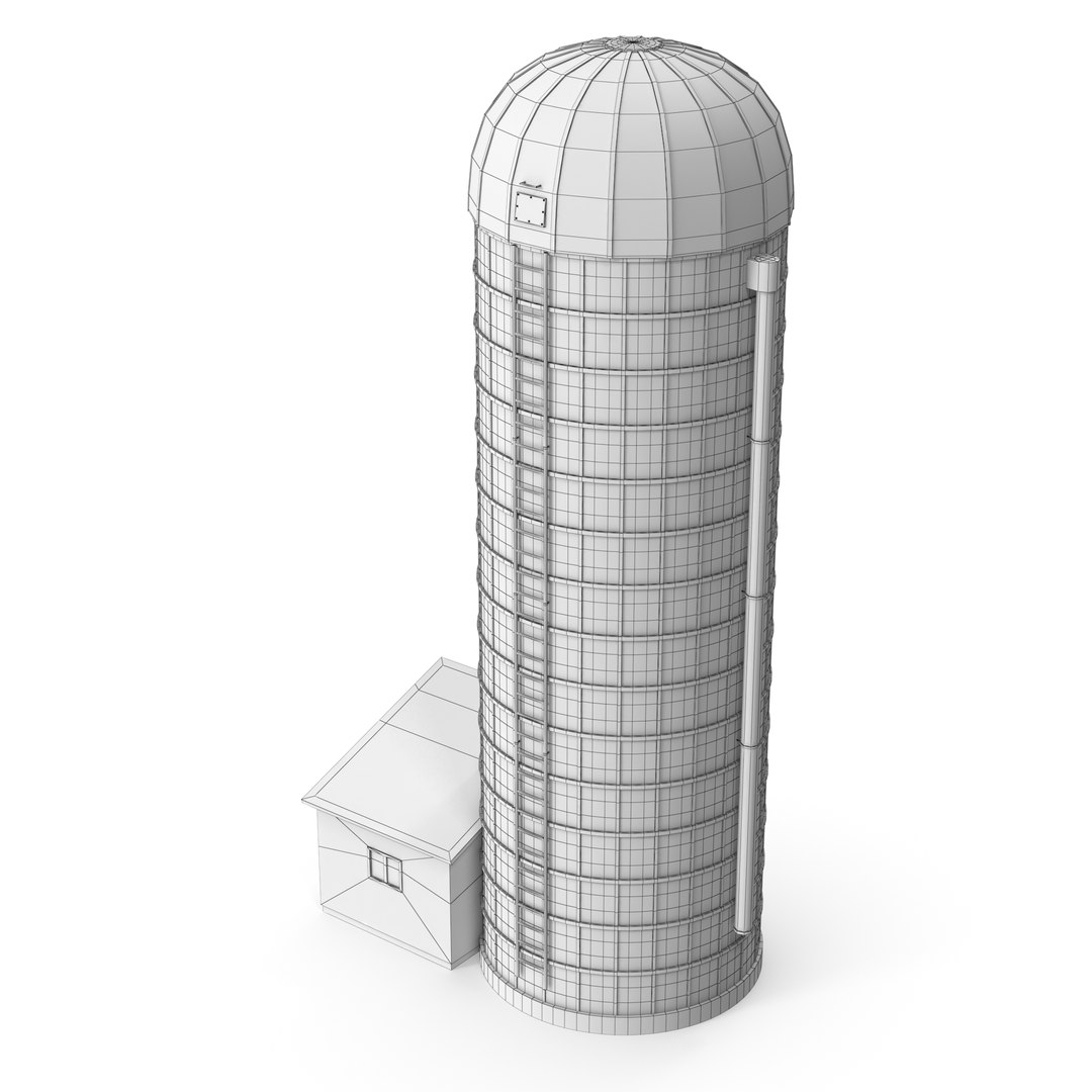 Red Farm Silo 3D Model - TurboSquid 2283546