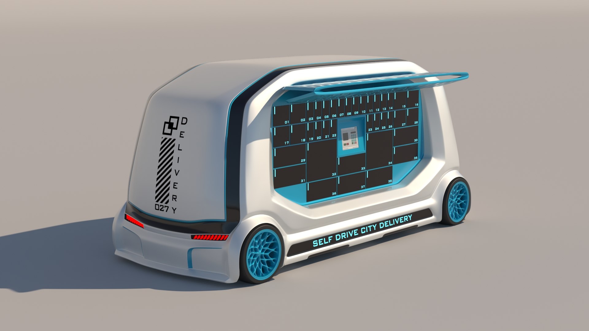 3D Self Drive Delivery Vehicle Model - TurboSquid 1908606