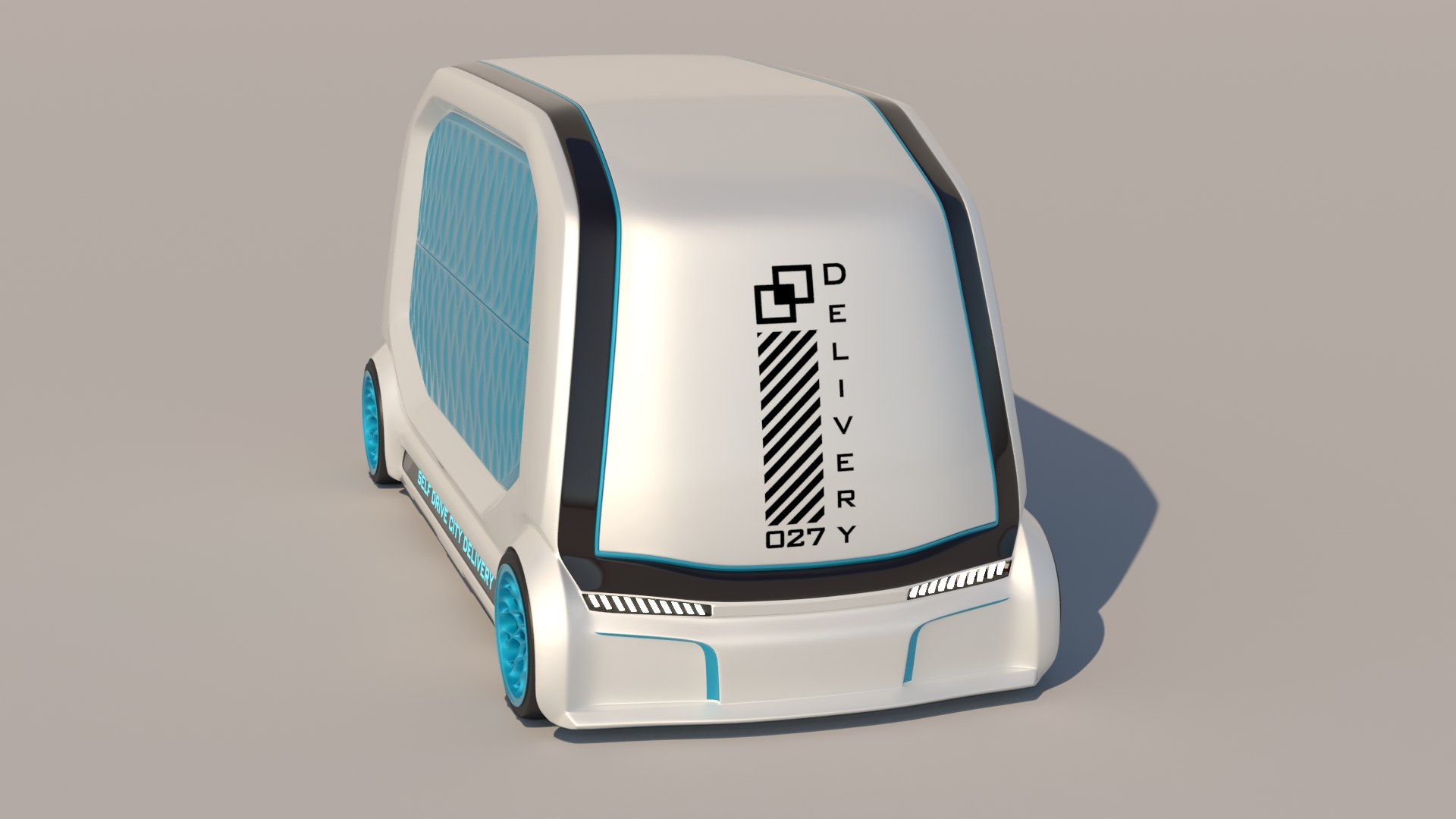 3D Self Drive Delivery Vehicle Model - TurboSquid 1908606