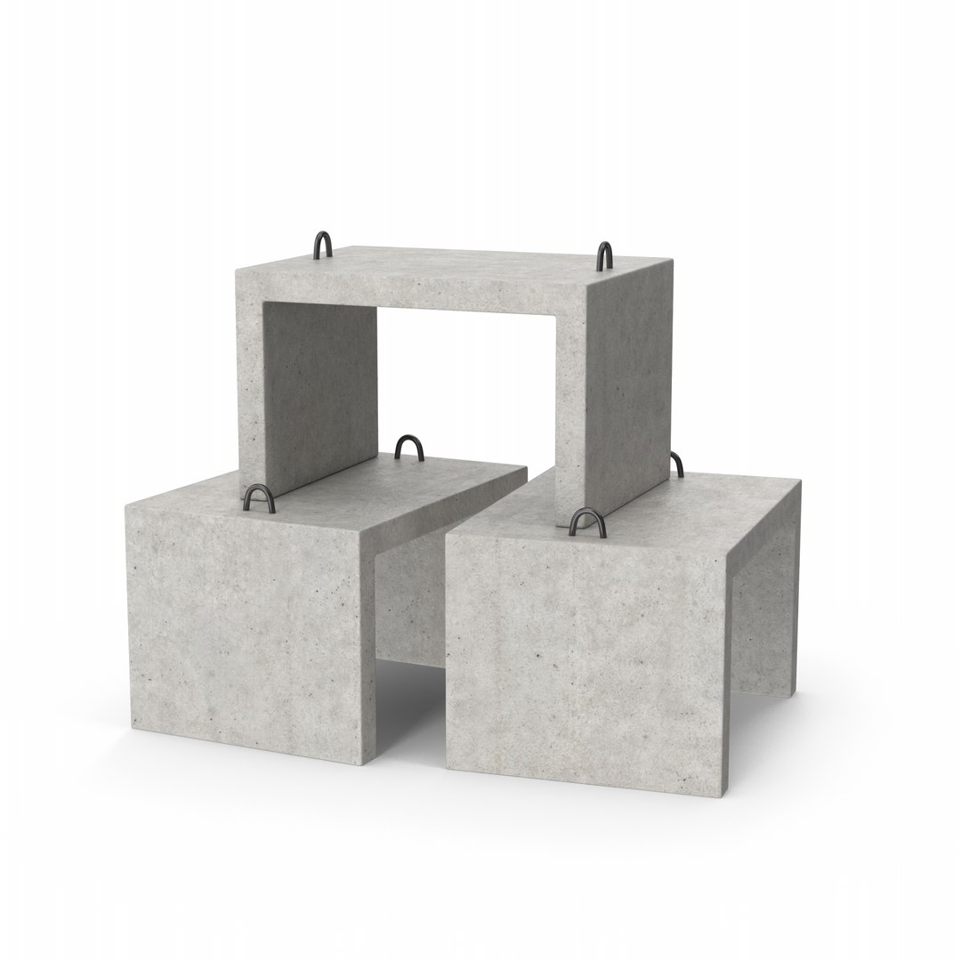 3D model Concrete Building Materials Collection - TurboSquid 2027309