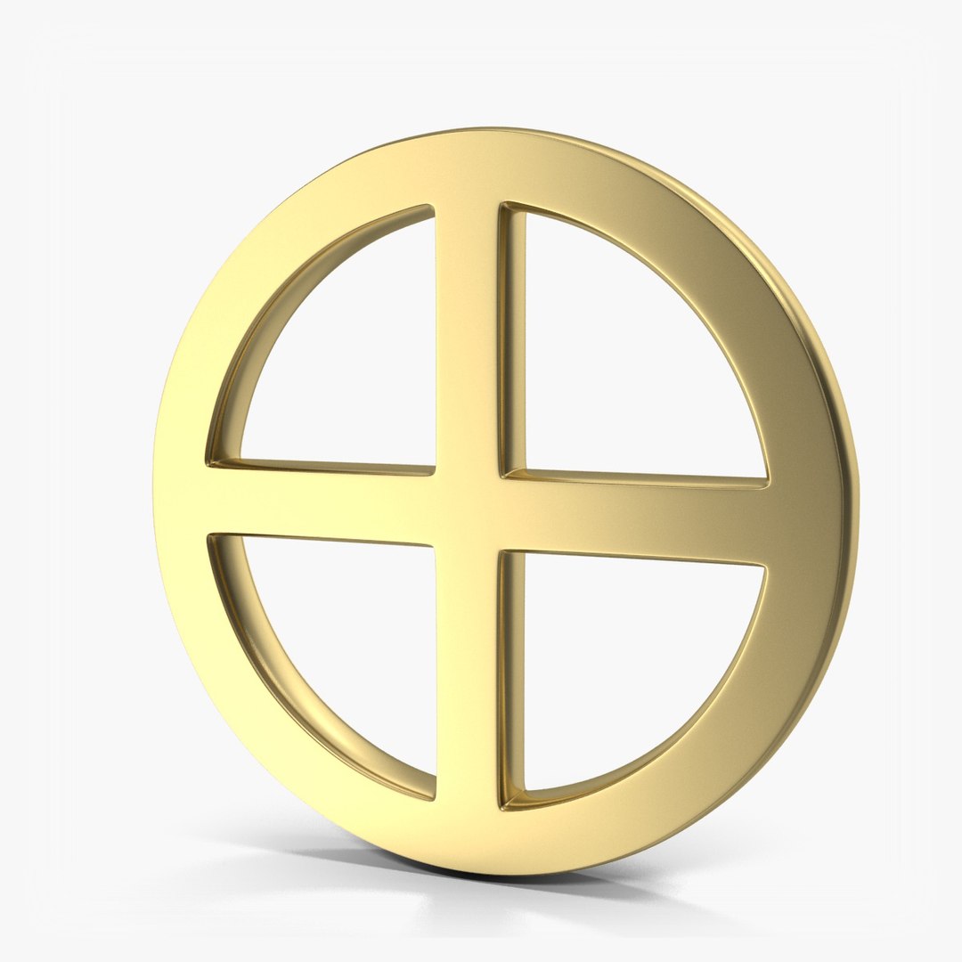 Earth Astrological symbol Gold 3D model - TurboSquid 2056224