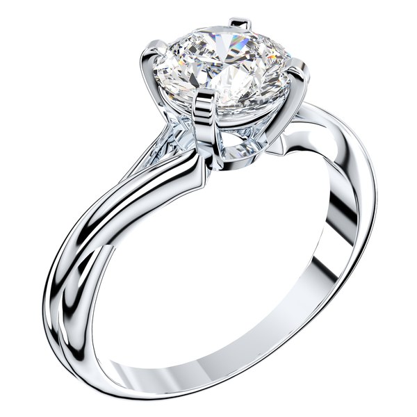 3D Diamond Round Halo Engagement Ring CAD Design Print O-1-102 ...