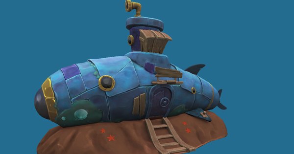 Submarine House Hand-Painted 3D model - TurboSquid 1842991