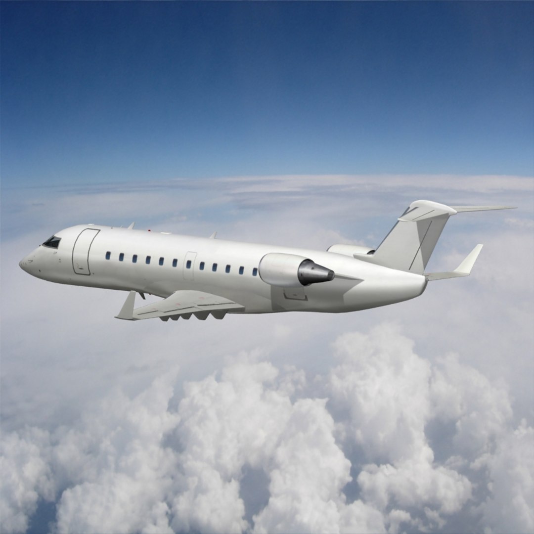 3d Bombardier Crj-200 Generic White