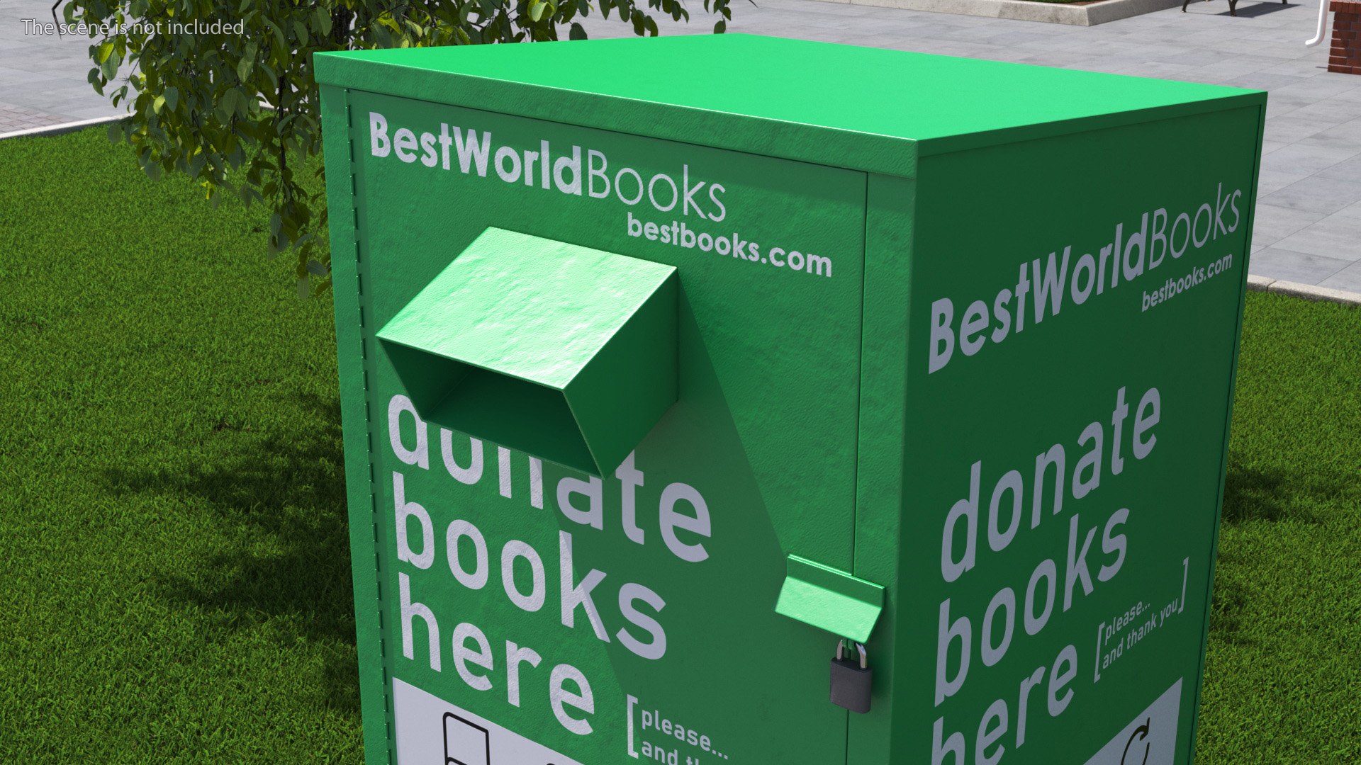 Book Donation Box Green 3D Model - TurboSquid 2042175
