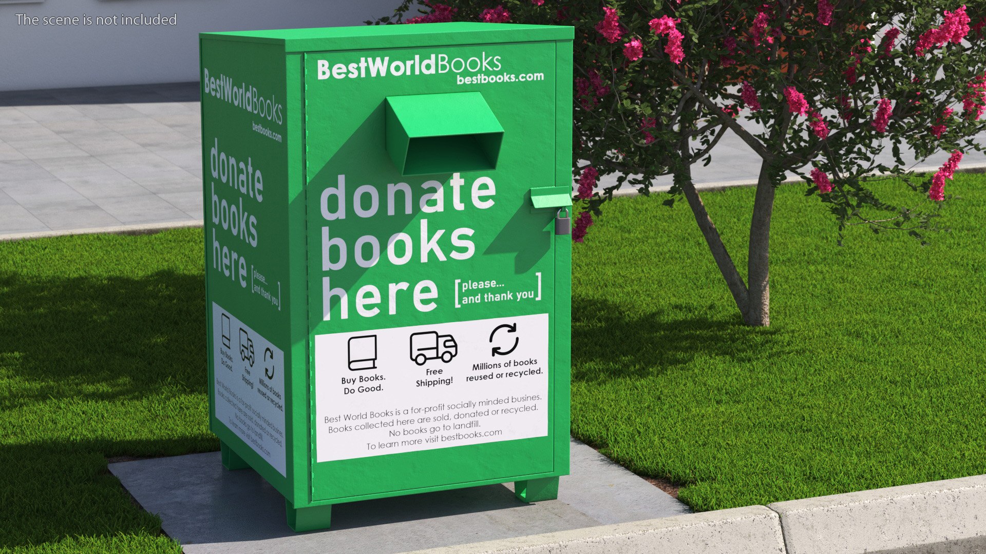 Book Donation Box Green 3D Model - TurboSquid 2042175