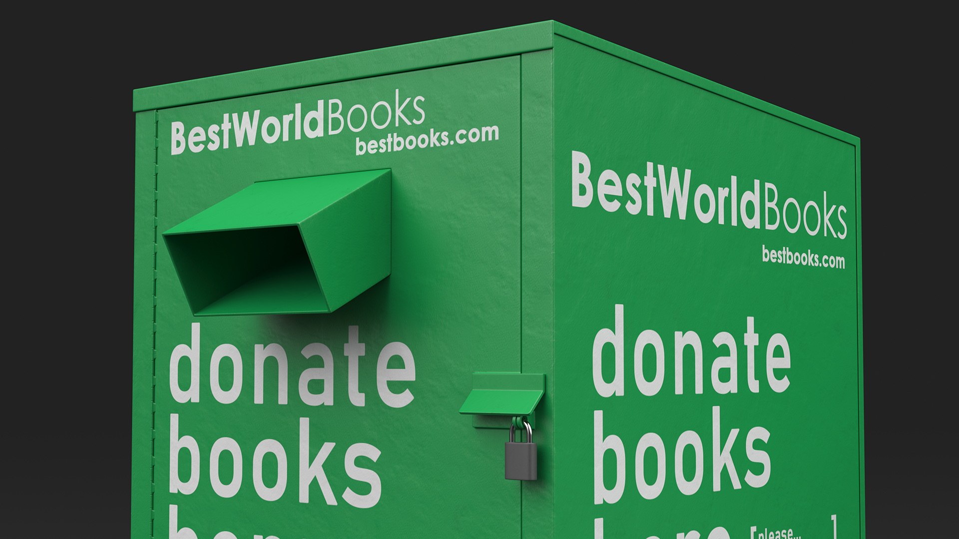 Book Donation Box Green 3D Model - TurboSquid 2042175